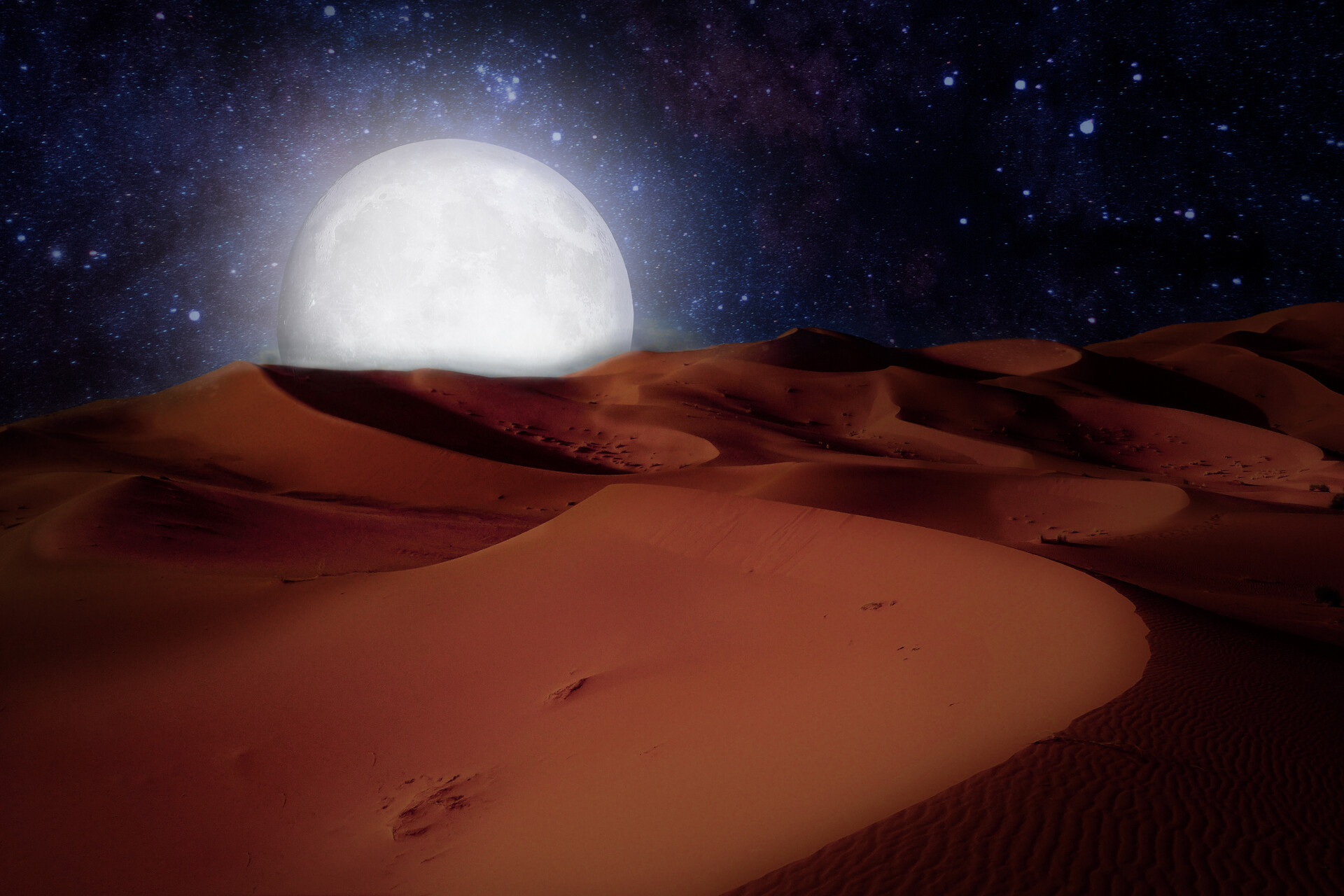 ArtStation - MoonLight Desert