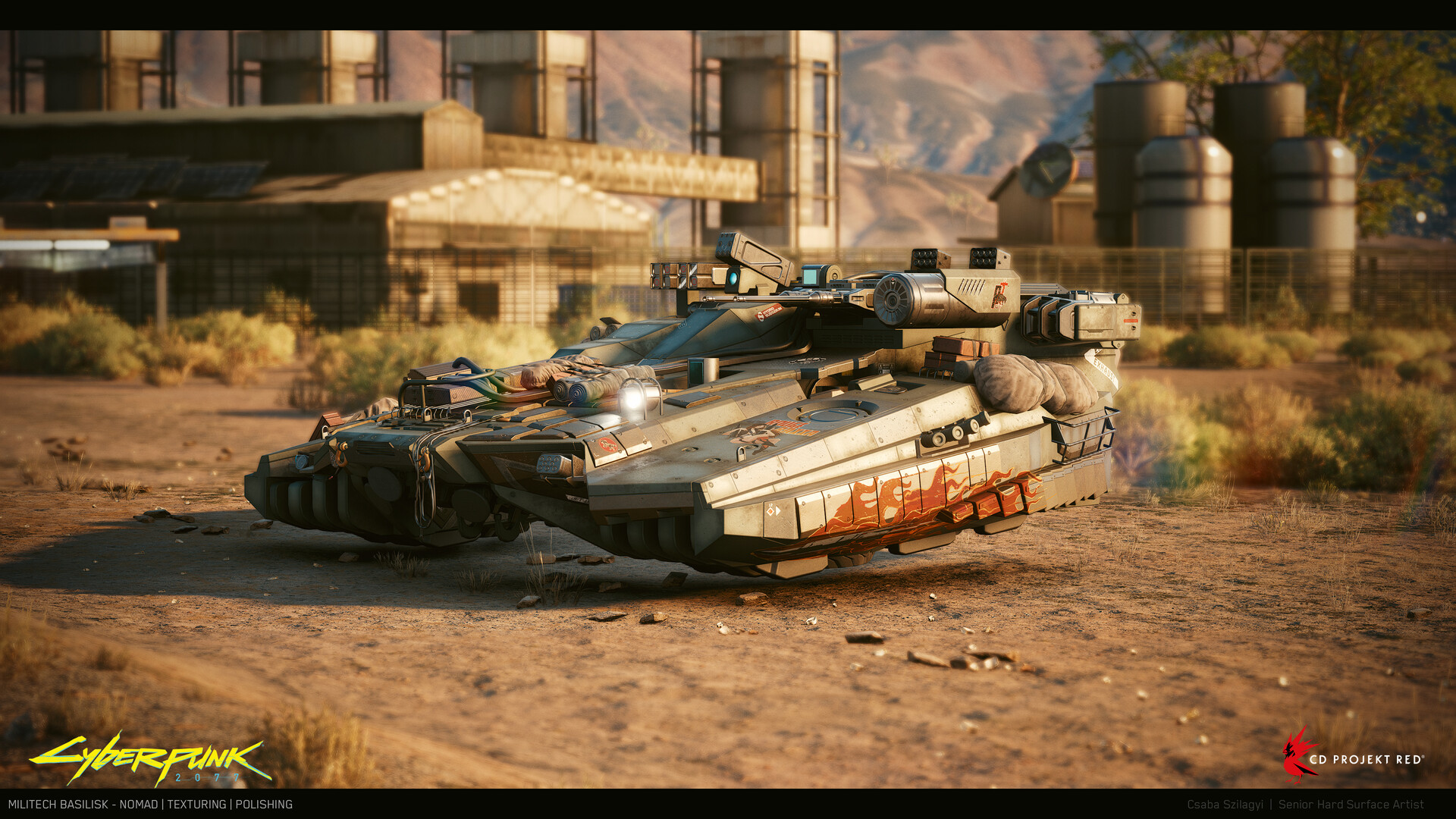 Csaba Szilagyi - Cyberpunk 2077 - Militech Basilisk | Texturing | Polishing