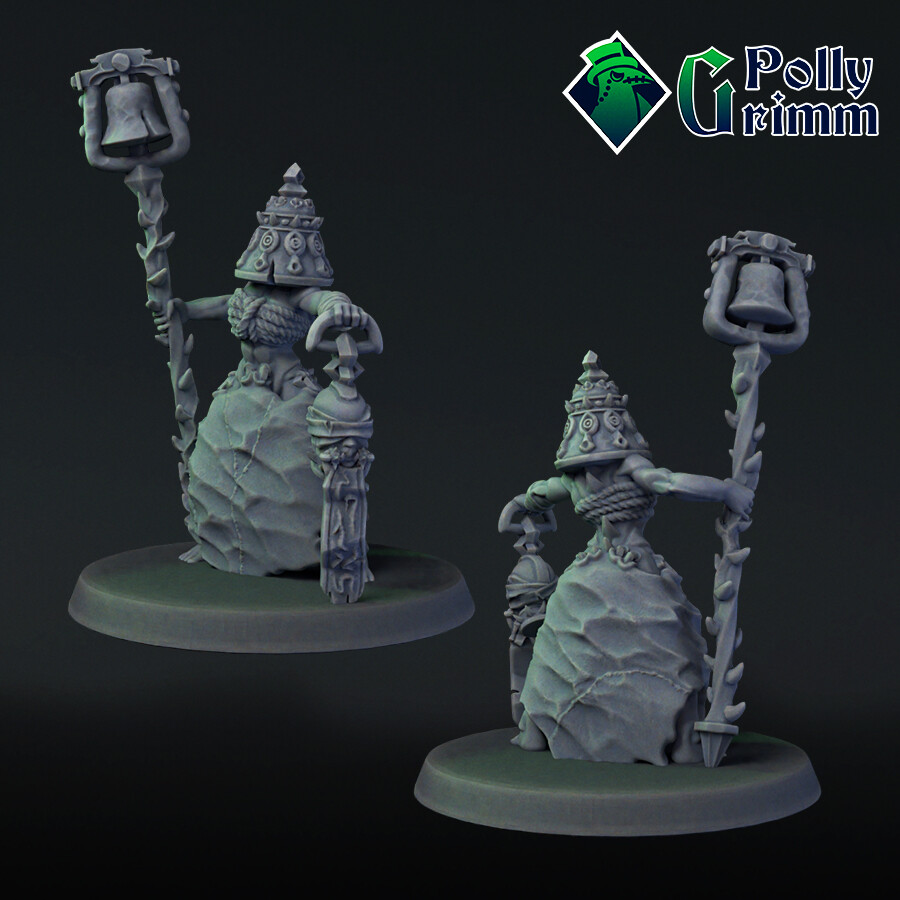 ArtStation - December. Tabletop miniature. Bell priestess