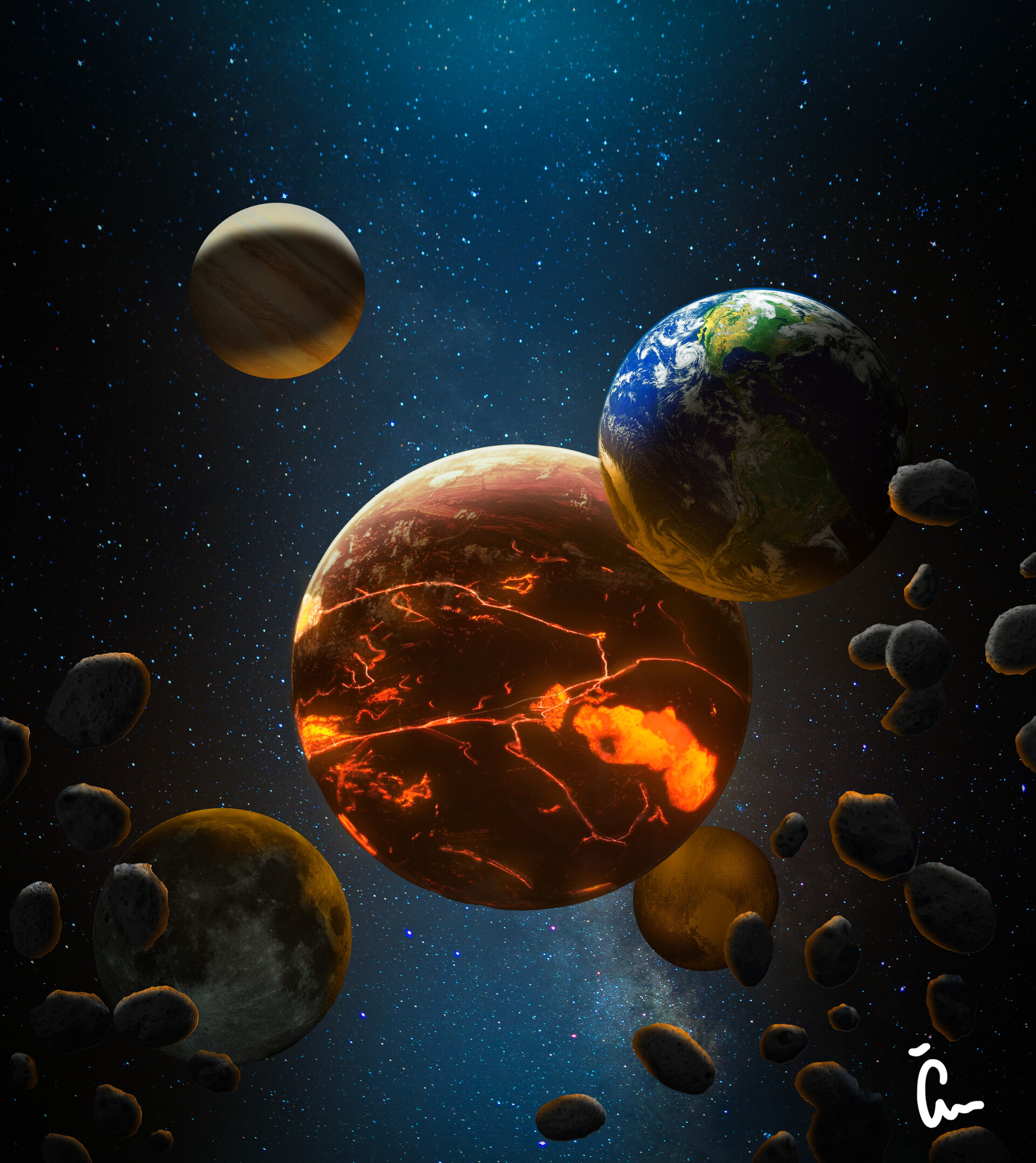 Photoshop Space Planets