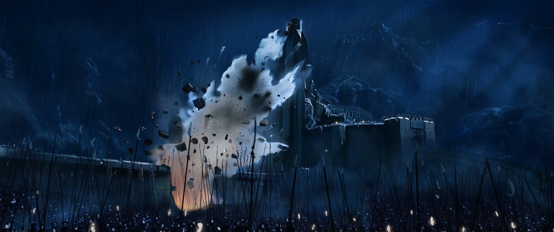 ArtStation - Helm's Deep - The Breach of the Deeping Wall