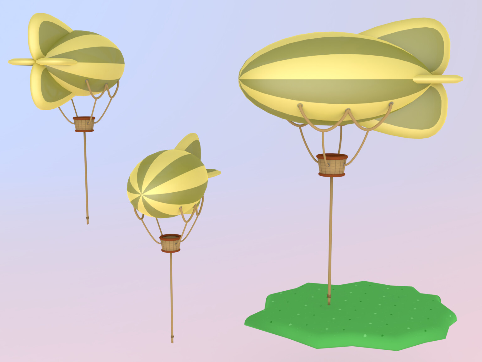 ArtStation - Lowpoly Blimp