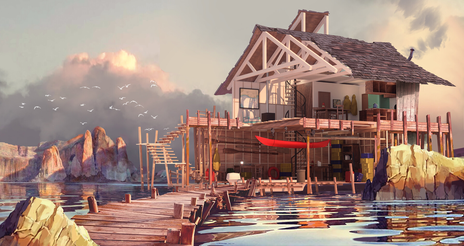 ArtStation - The Boathouse