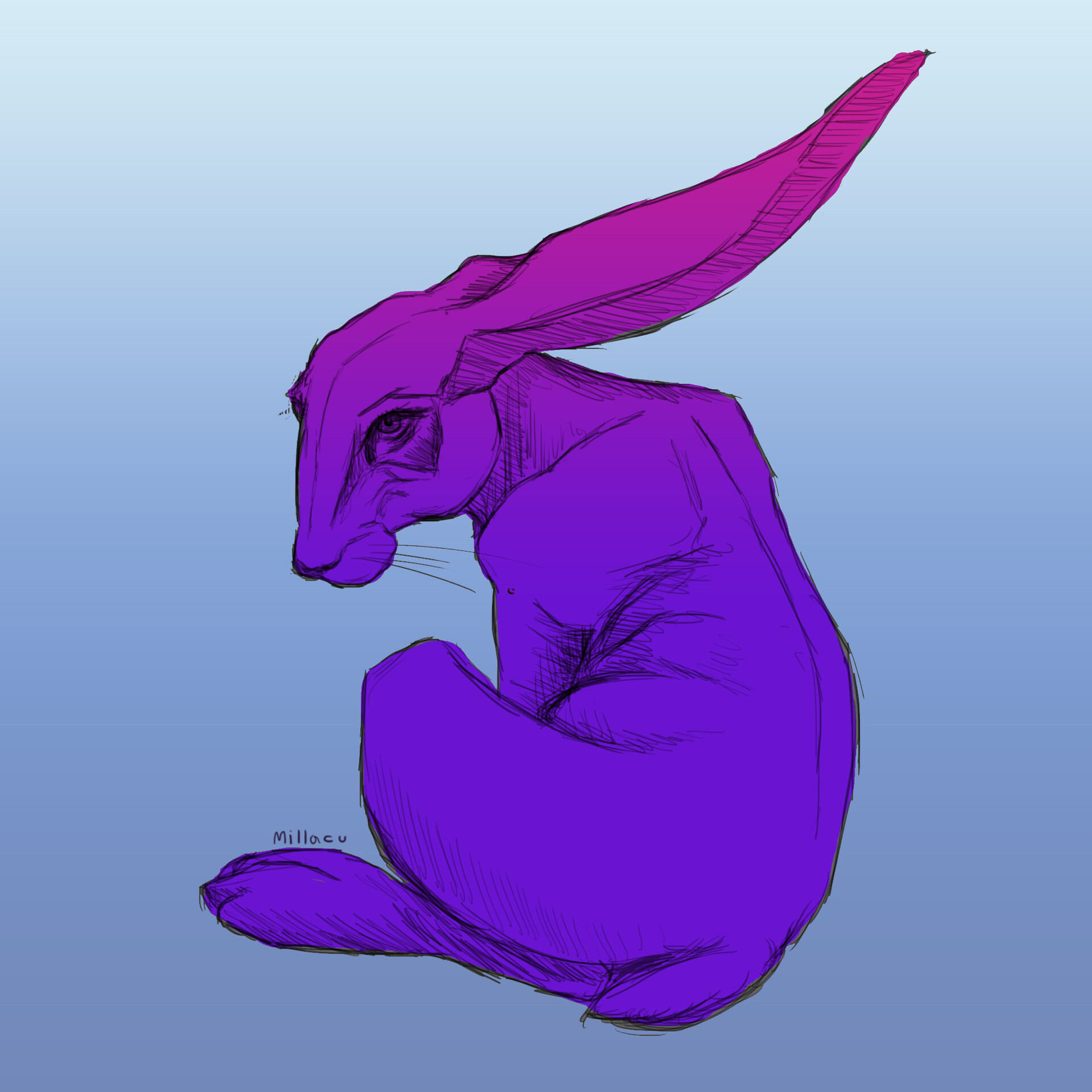 ArtStation - Sad rabbit