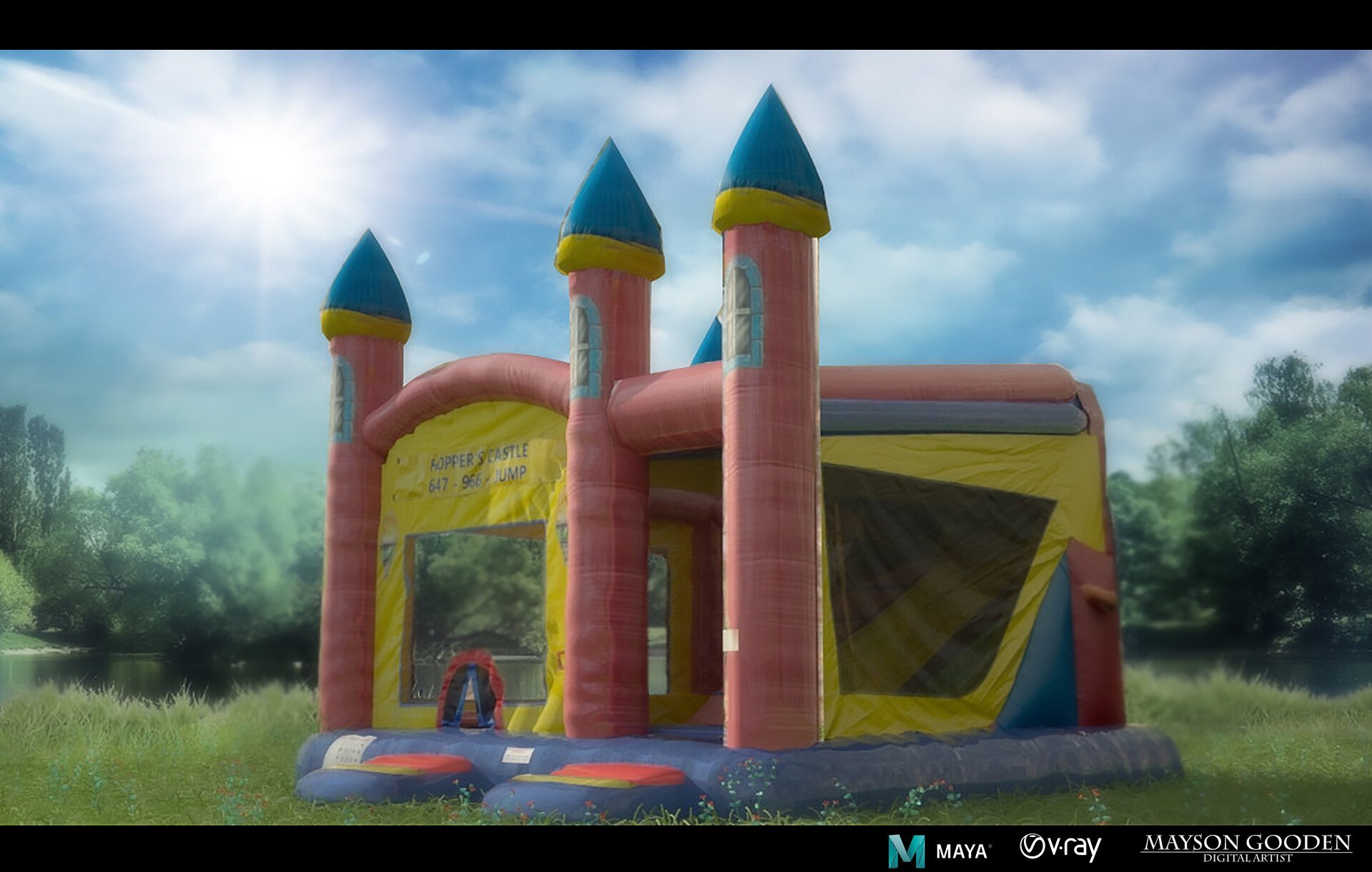ArtStation - Bounce House V-Ray Render