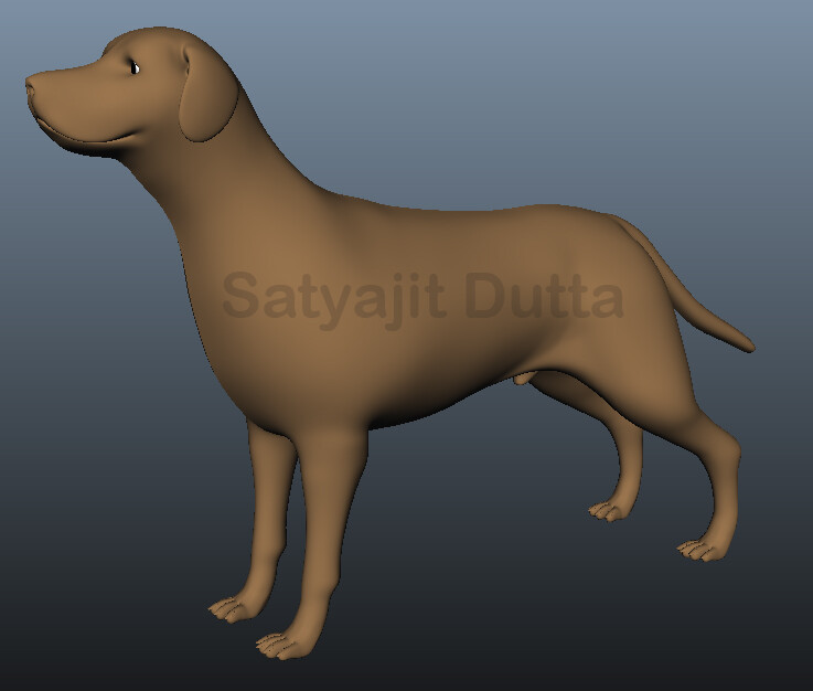 ArtStation - 3d model dog