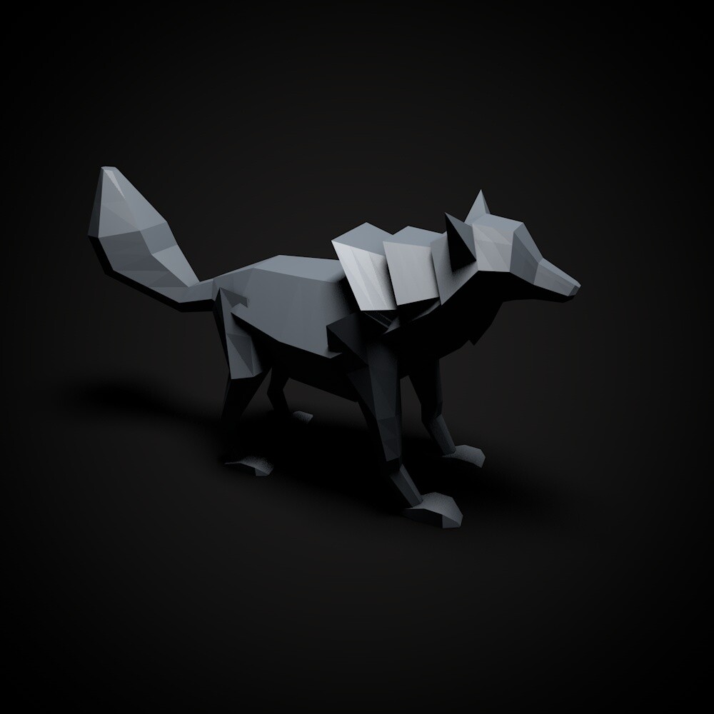 Manikandan - Low Poly Wolf (C4D )