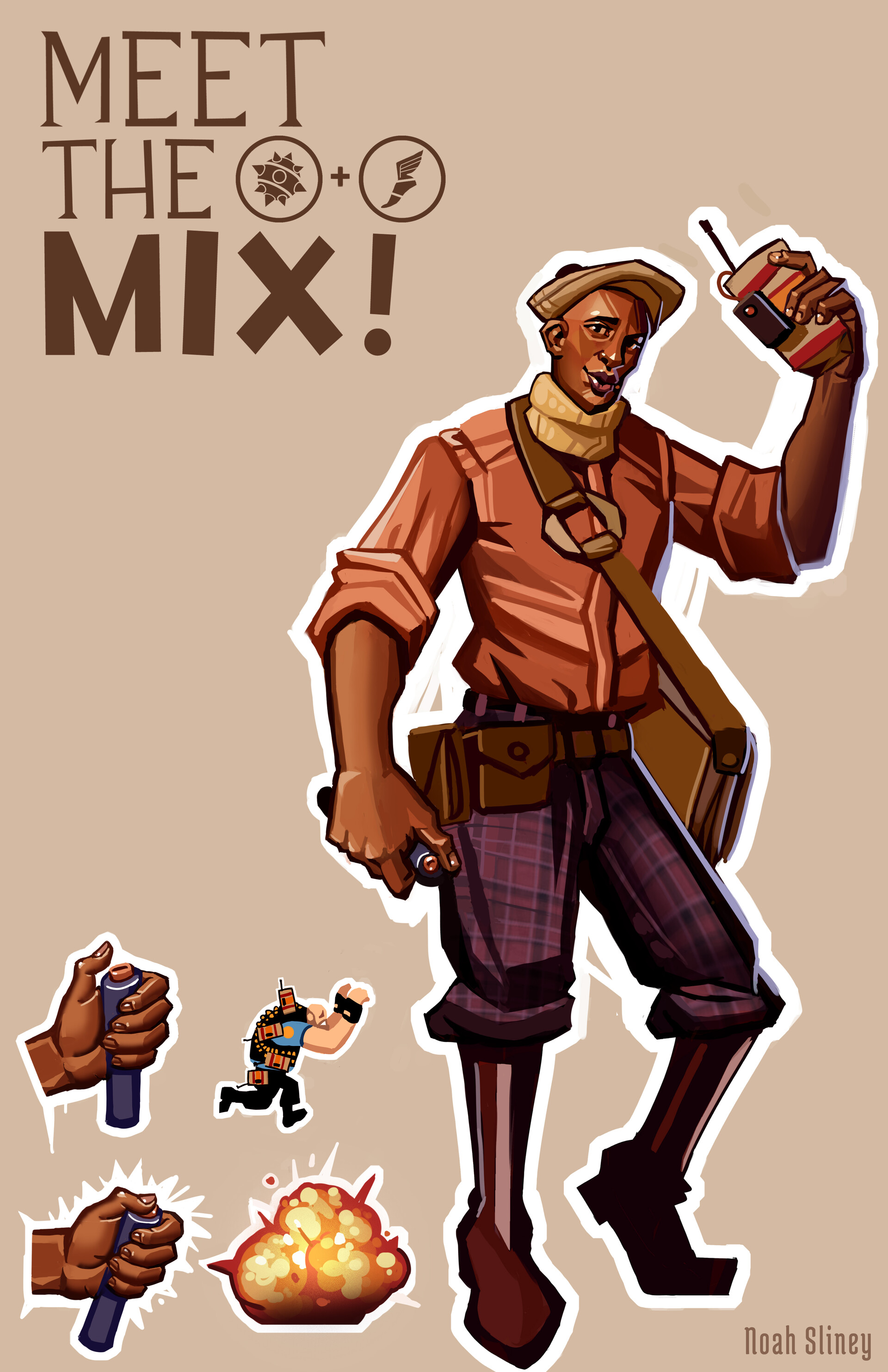 ArtStation - Meet the Mix! Team Fortress Demoman + Scout