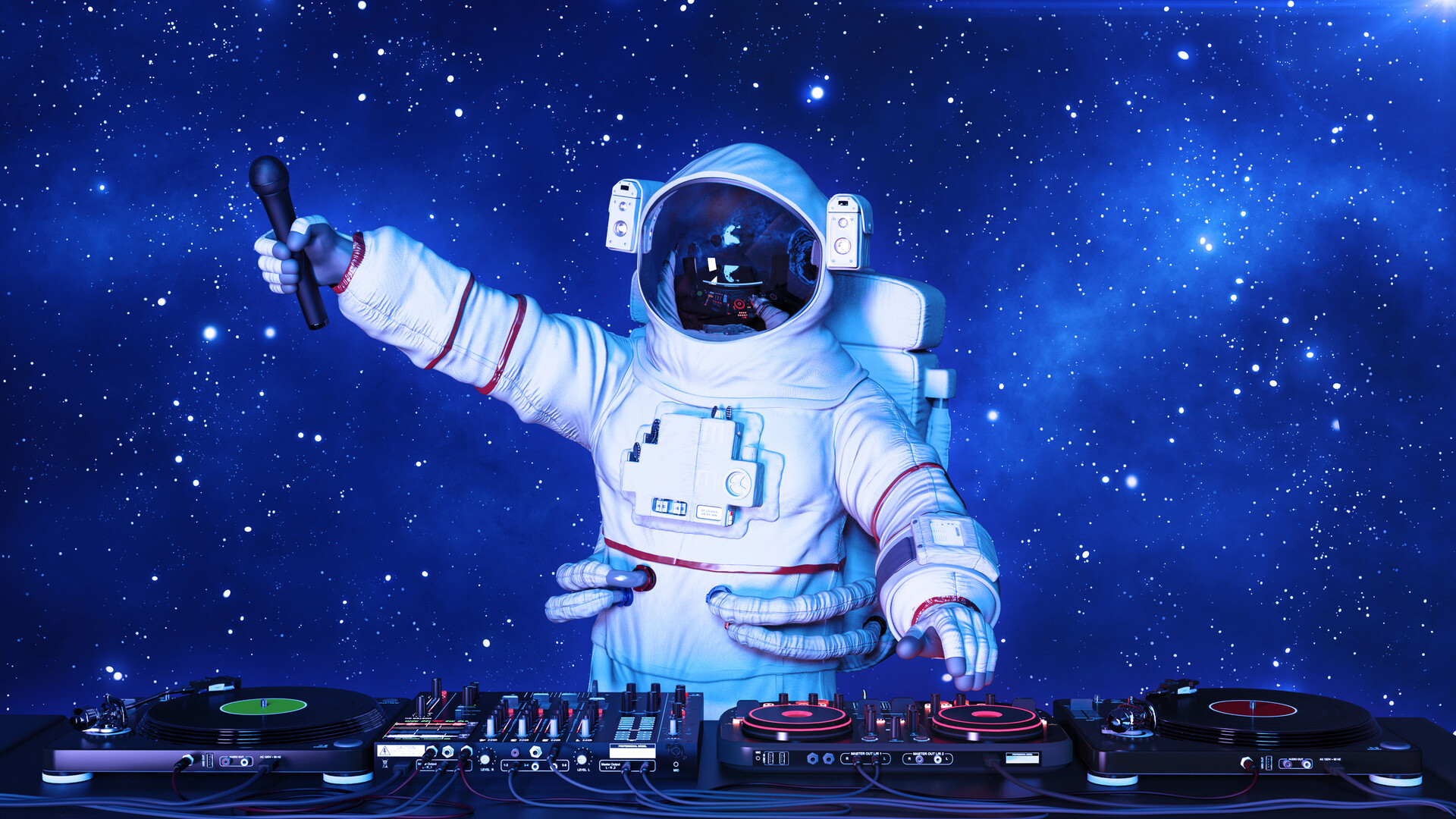 ArtStation - Astronaut DJ - Space Party