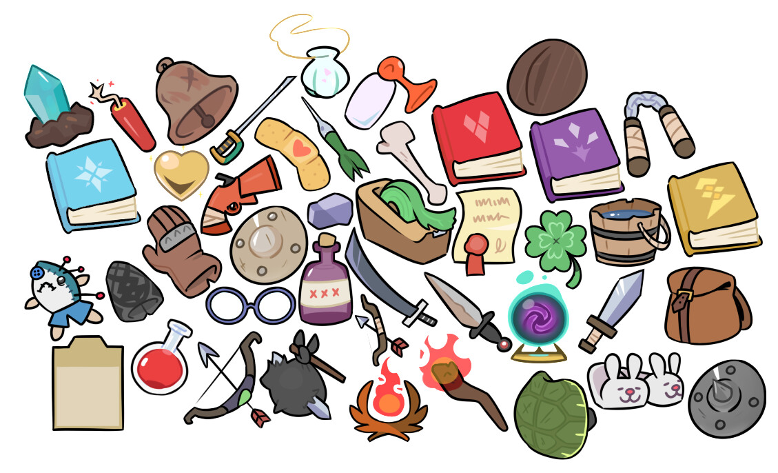 ArtStation - Raid Party - Item icons
