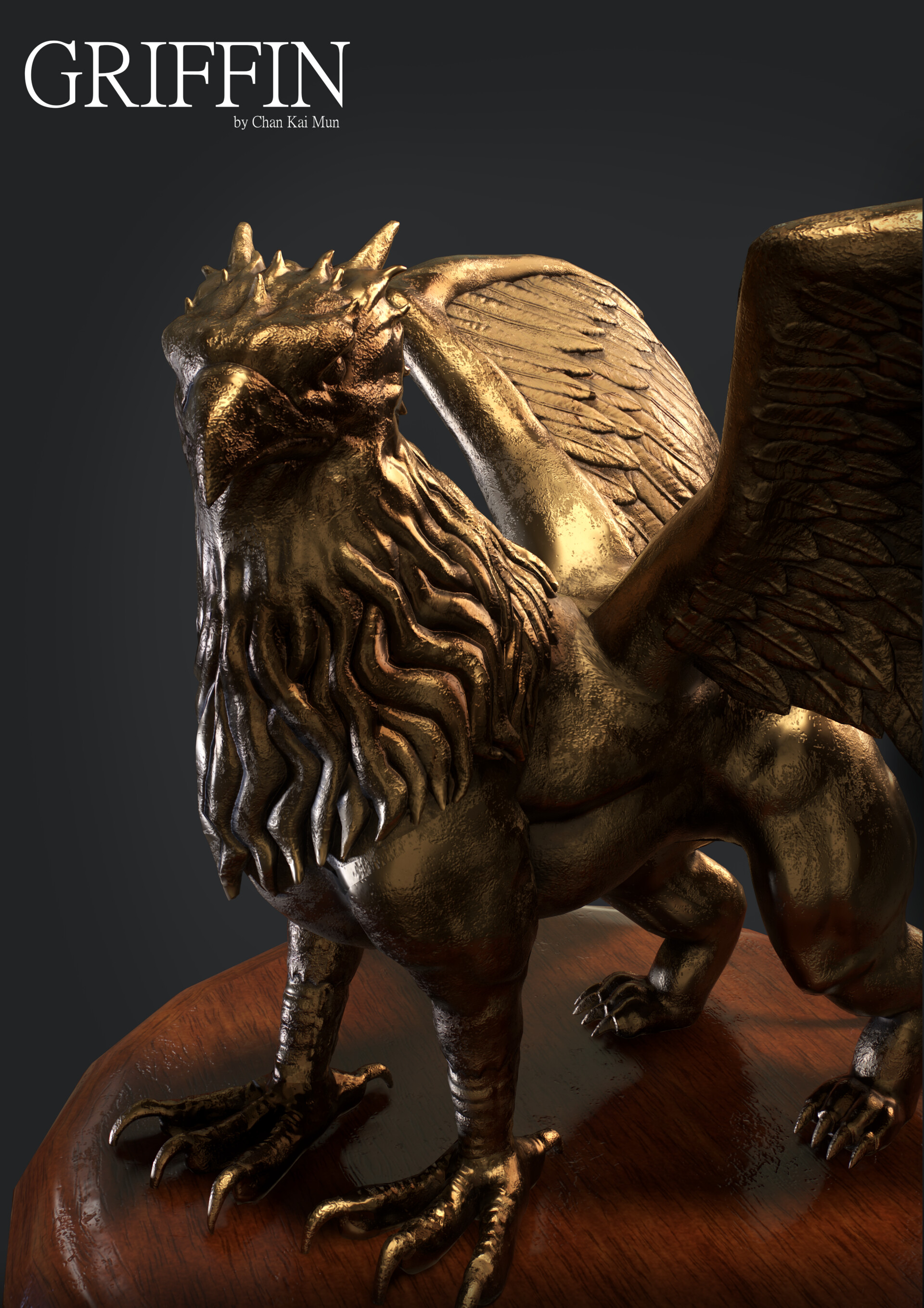 ArtStation - Griffin Statue (Game props)
