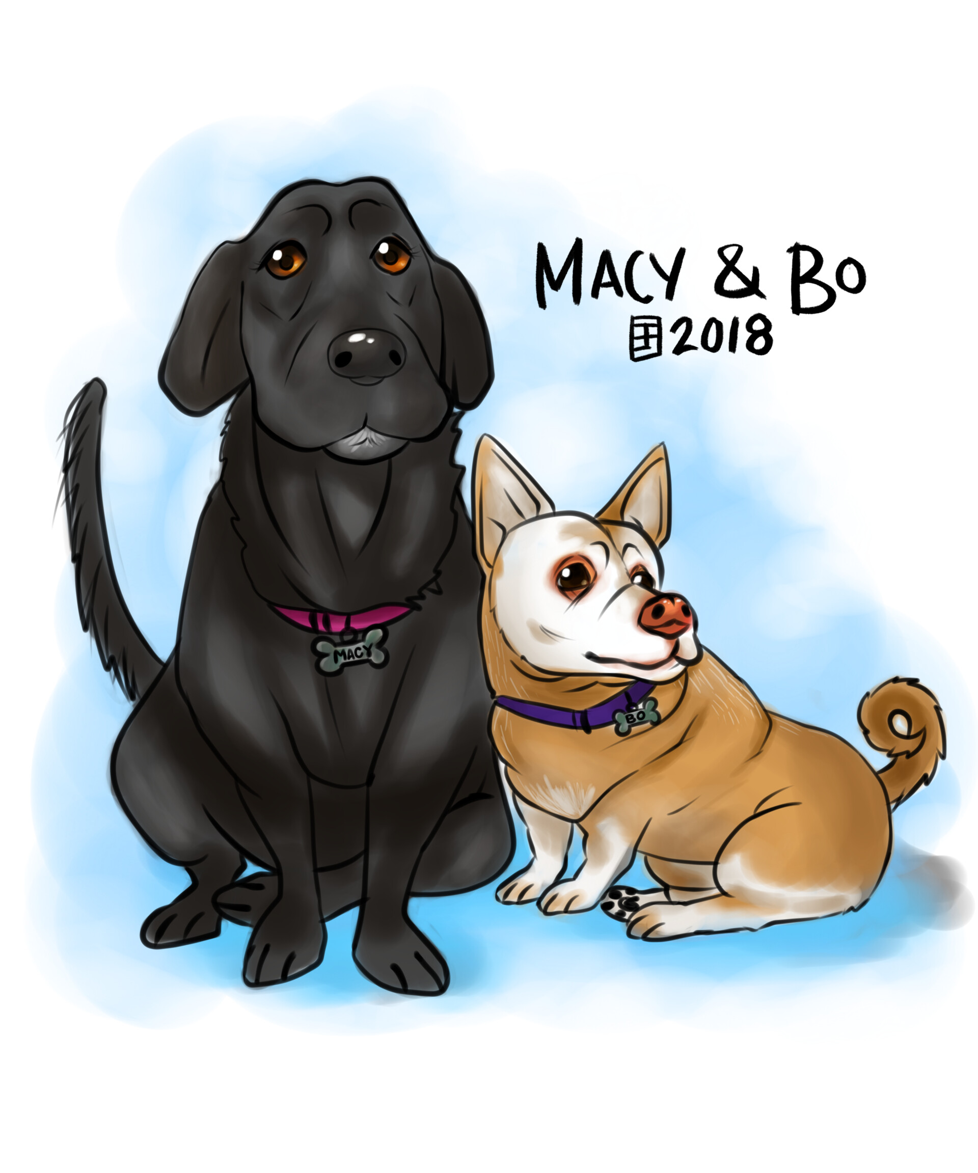 ArtStation - Macy and Bo Family Portrait