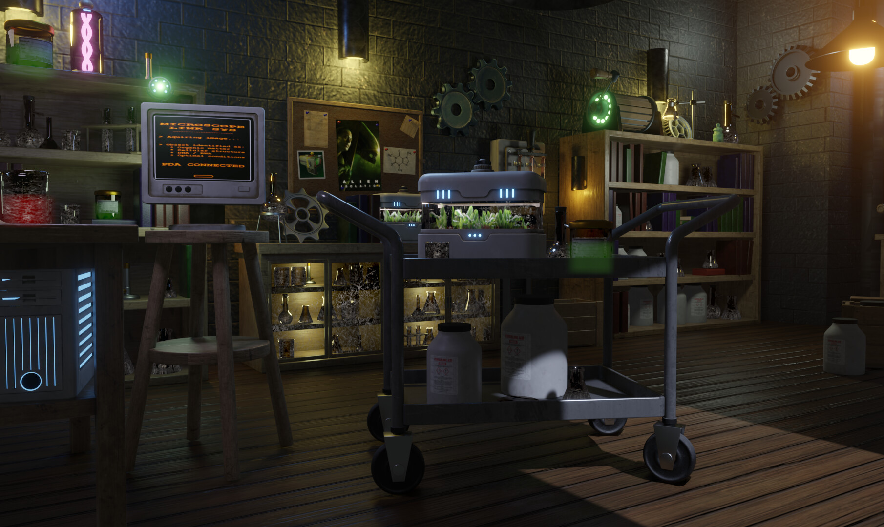 ArtStation - Blender Challenge 7: Science Lab