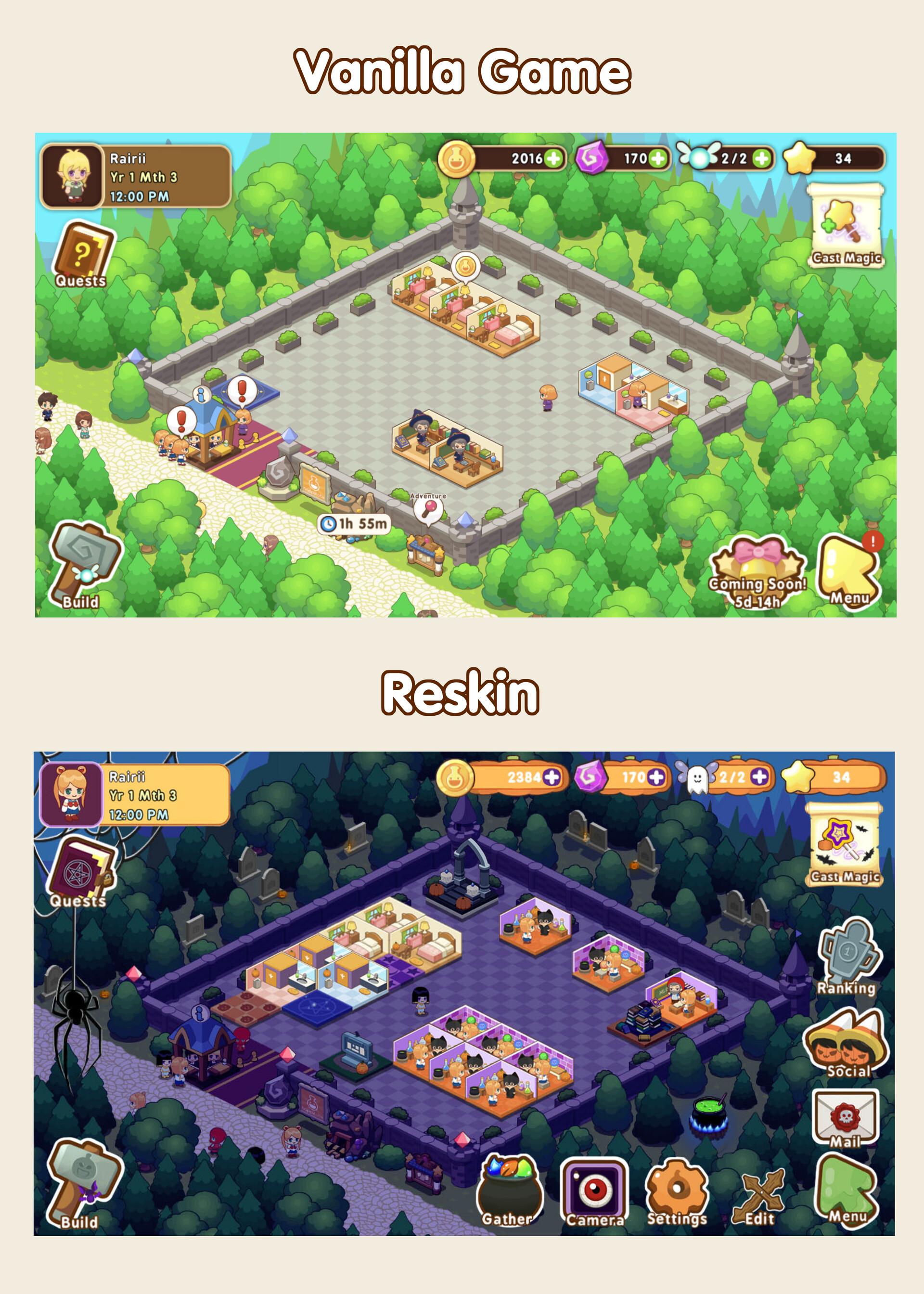 High School Story Game Layout