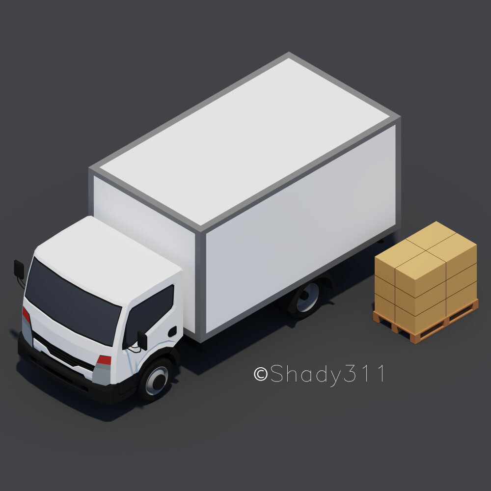 ArtStation - Isometric truck low poly