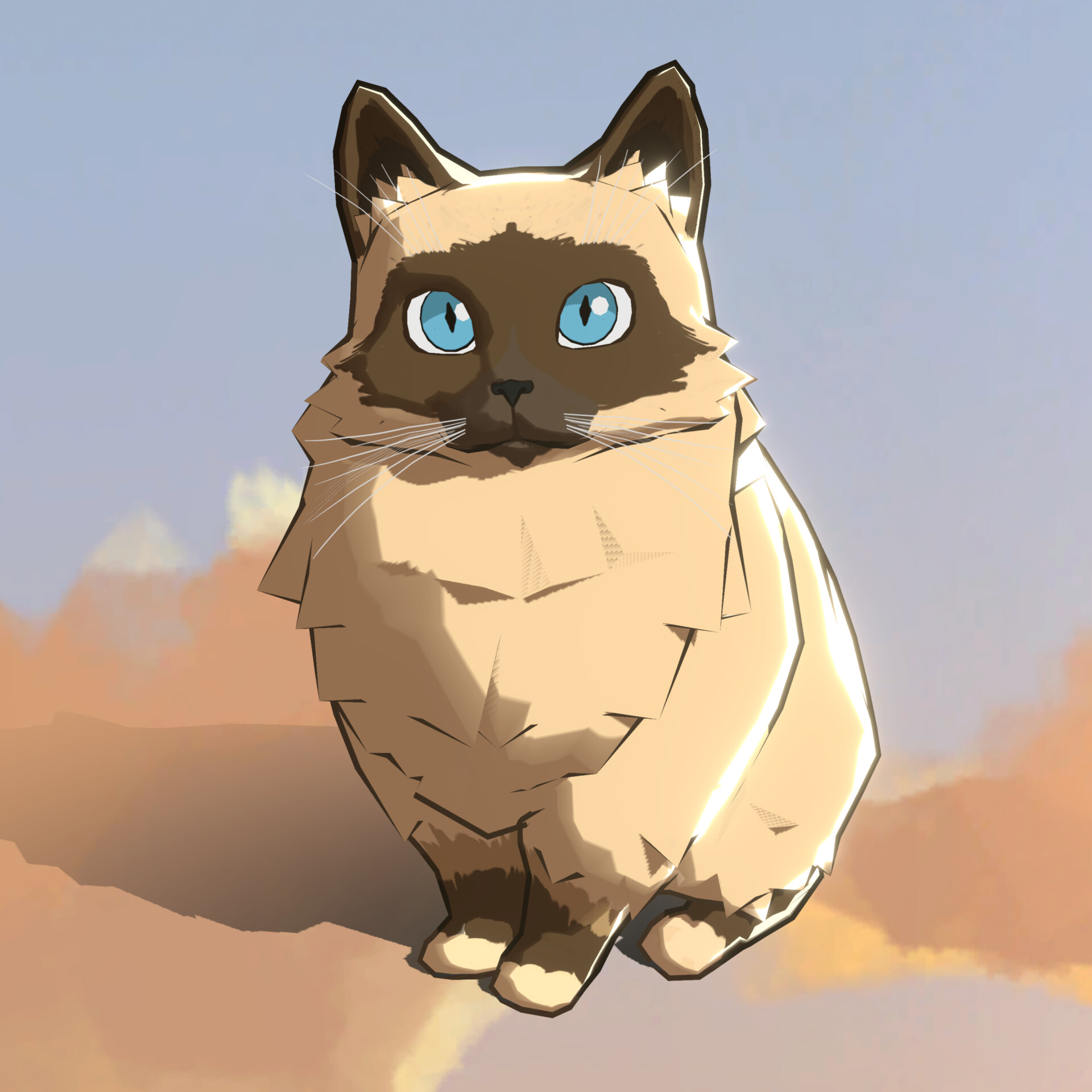 ArtStation - Maya the Birman cat