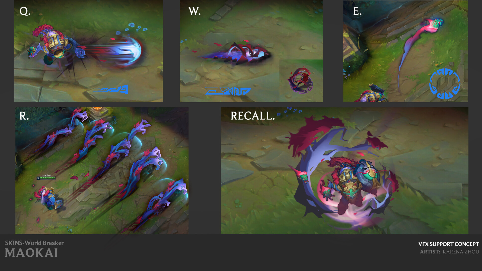 ArtStation - World-Breaker Maokai VFX SUPPORT CONCEPT