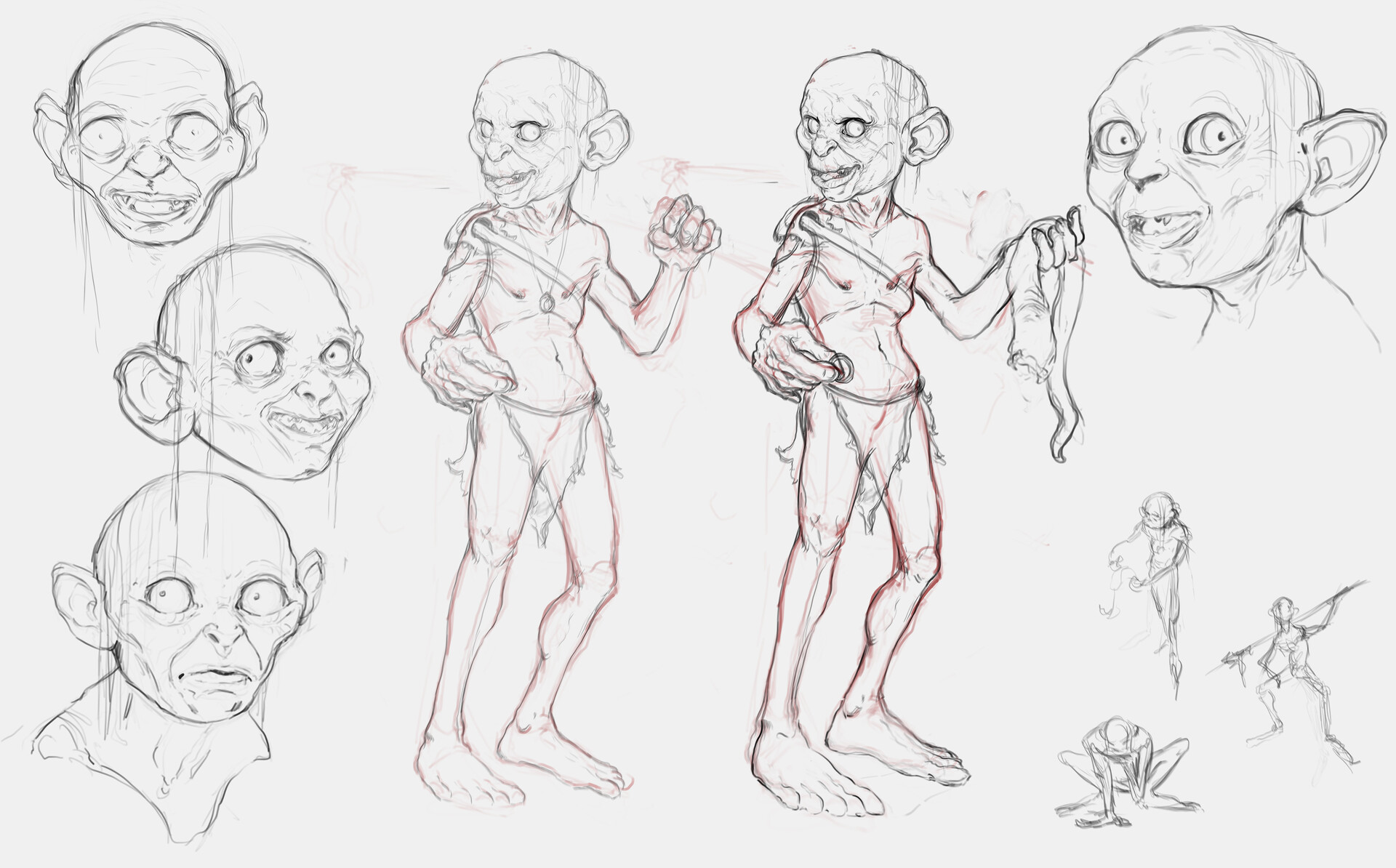 gollum coloring pages