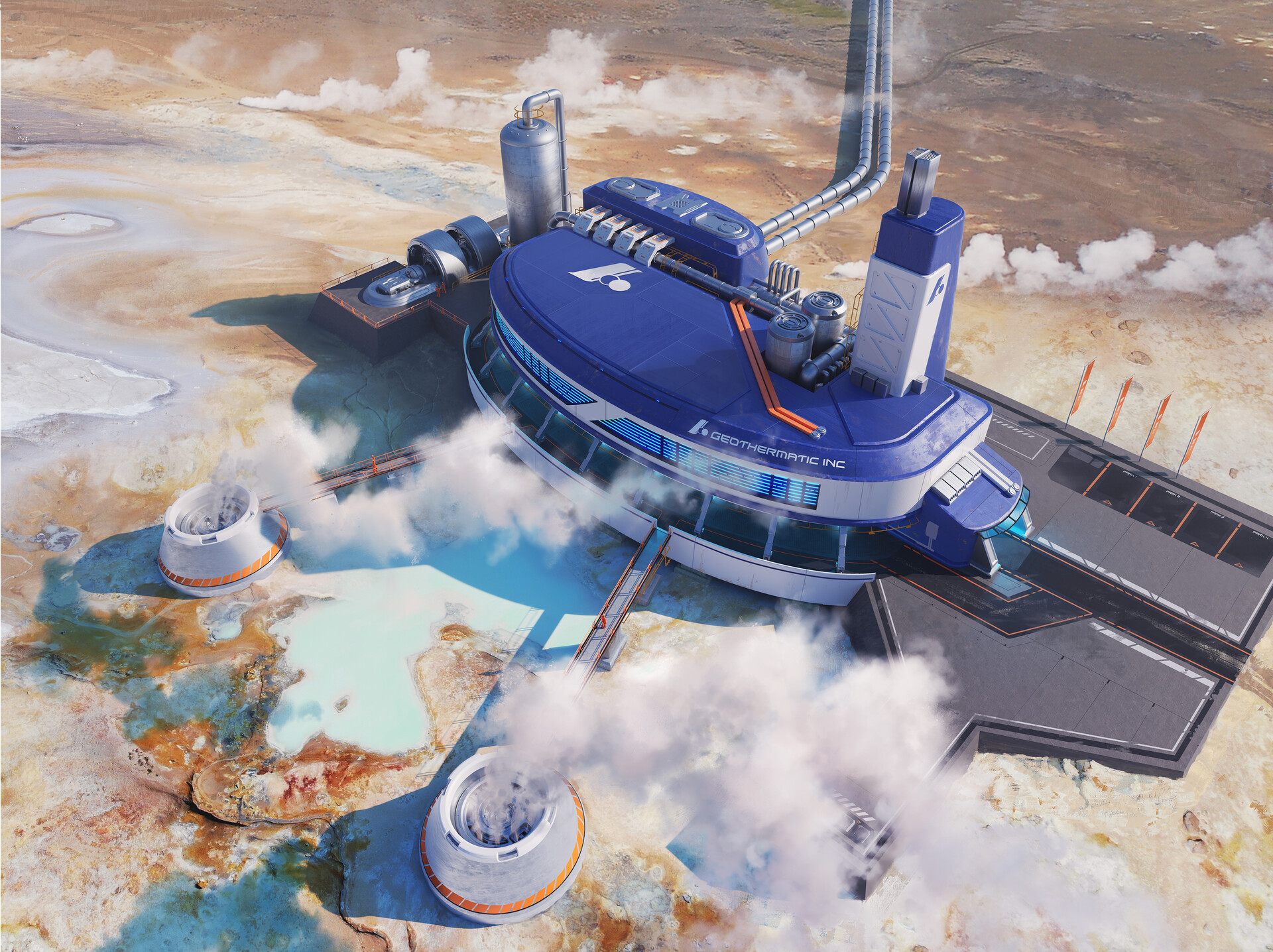 ArtStation - Geothermal plant