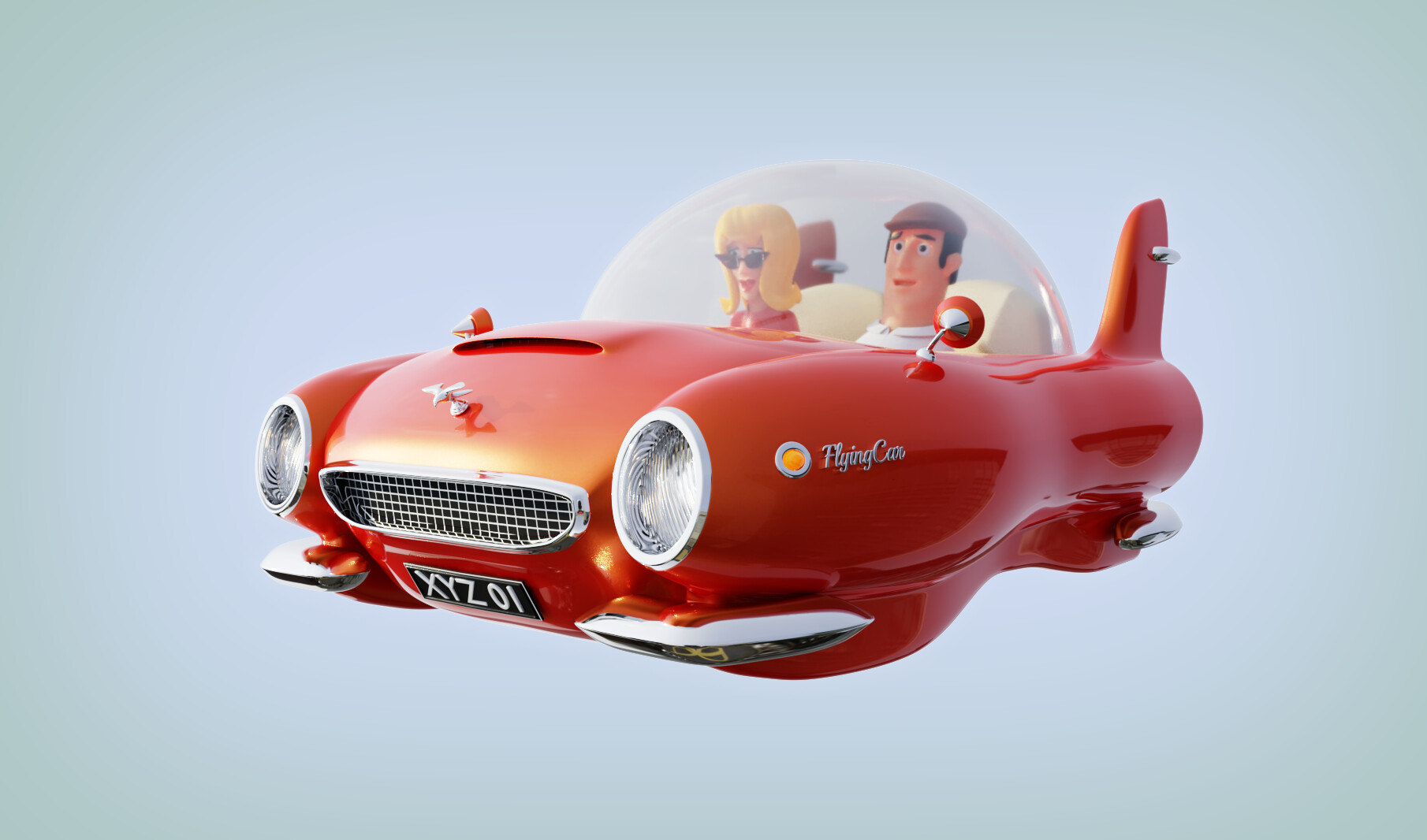 ArtStation - Flying retro car