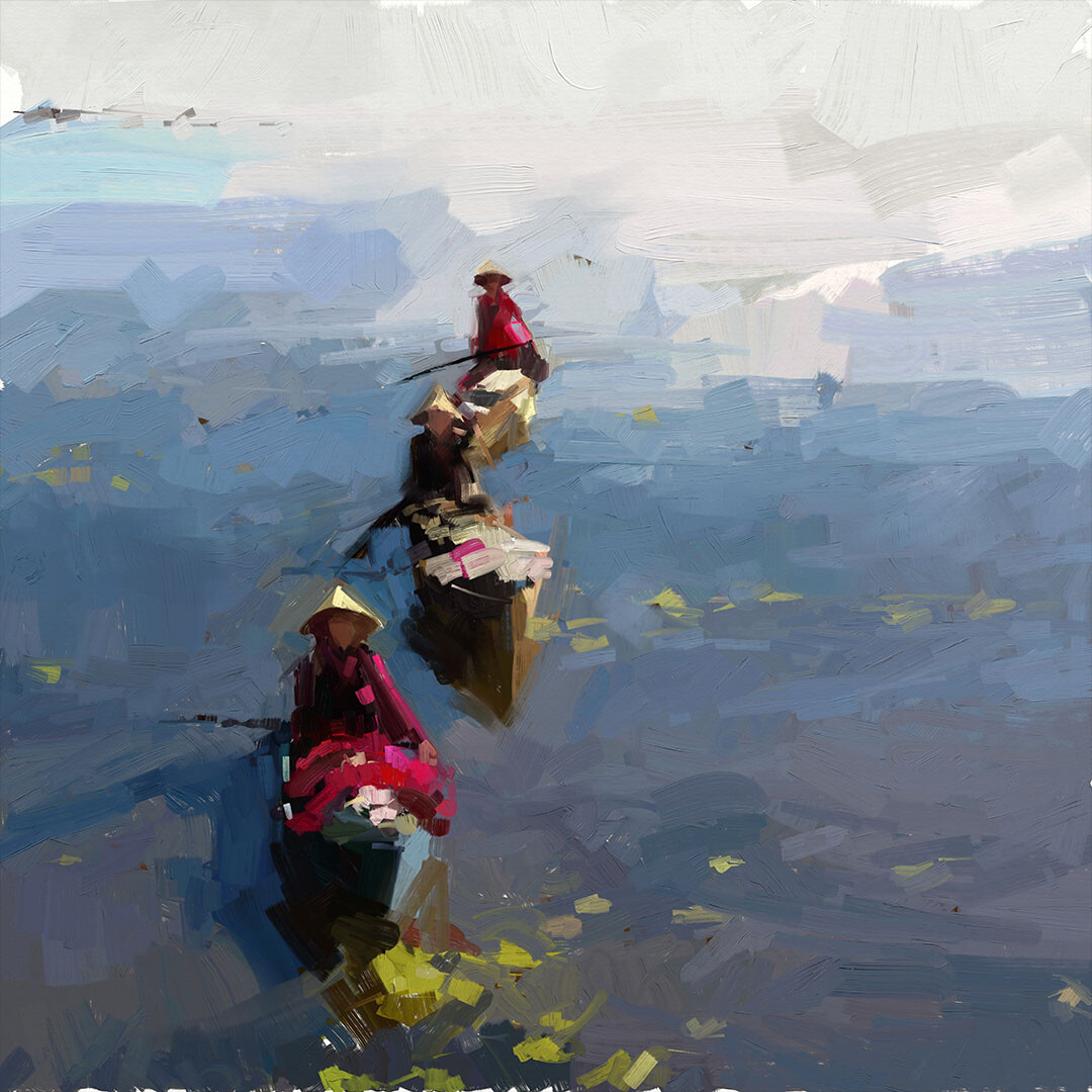 ArtStation - Rebelle and Artrage Oil Painting Comparison