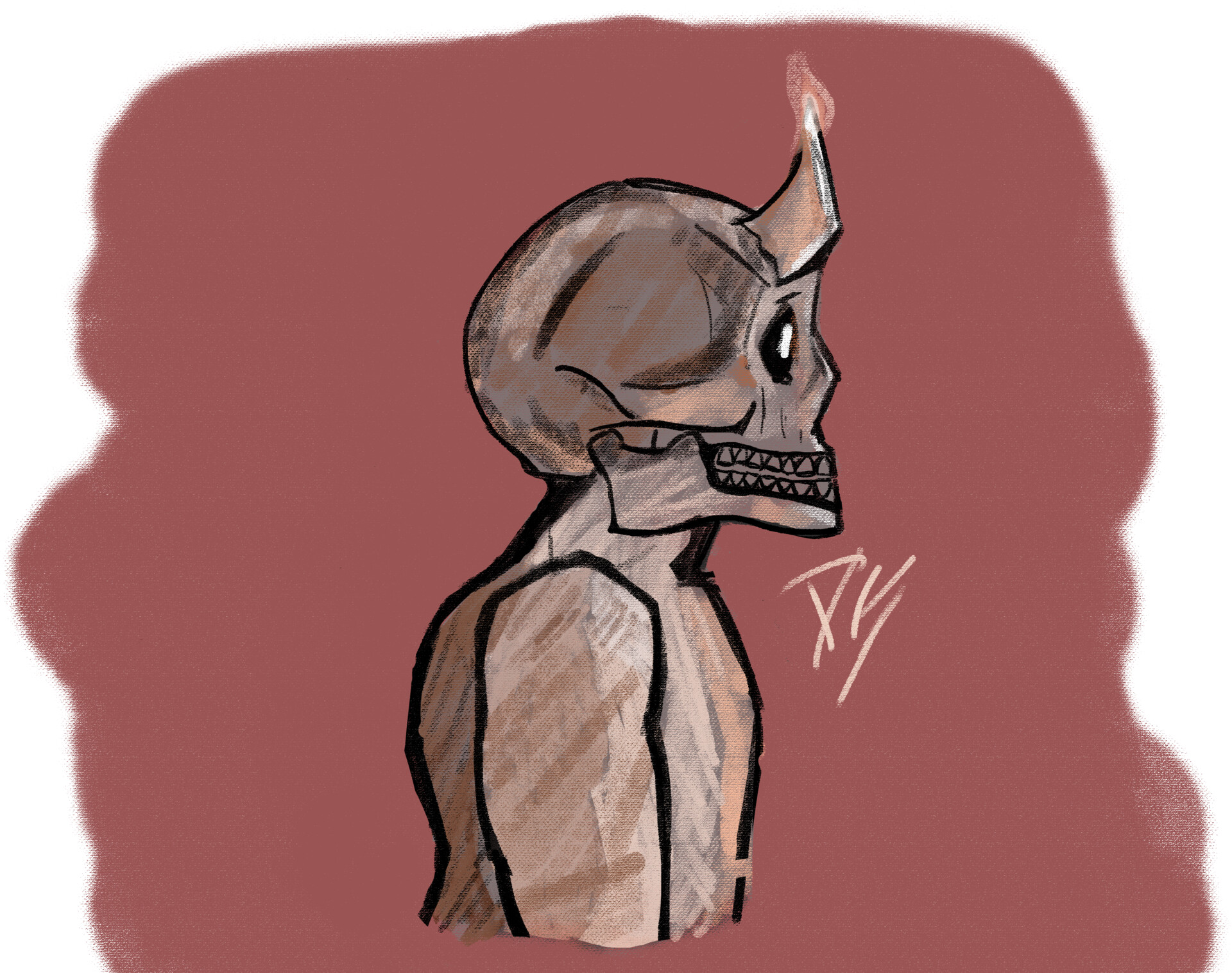 ArtStation - Demon Skull Mock Up