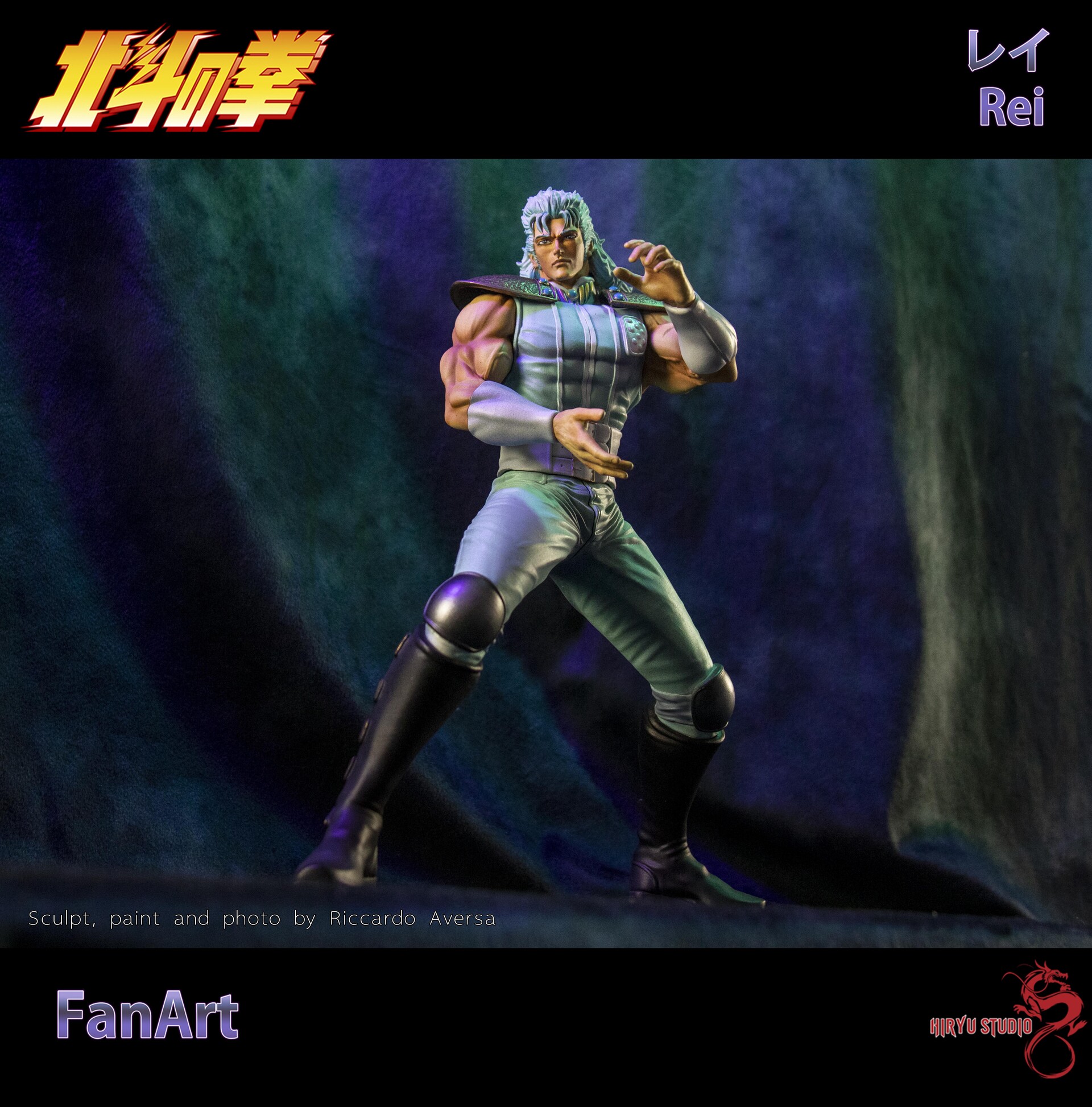 Riccardo Aversa - Rei from Hokuto No Ken 1/6 scale resin 3d model ...