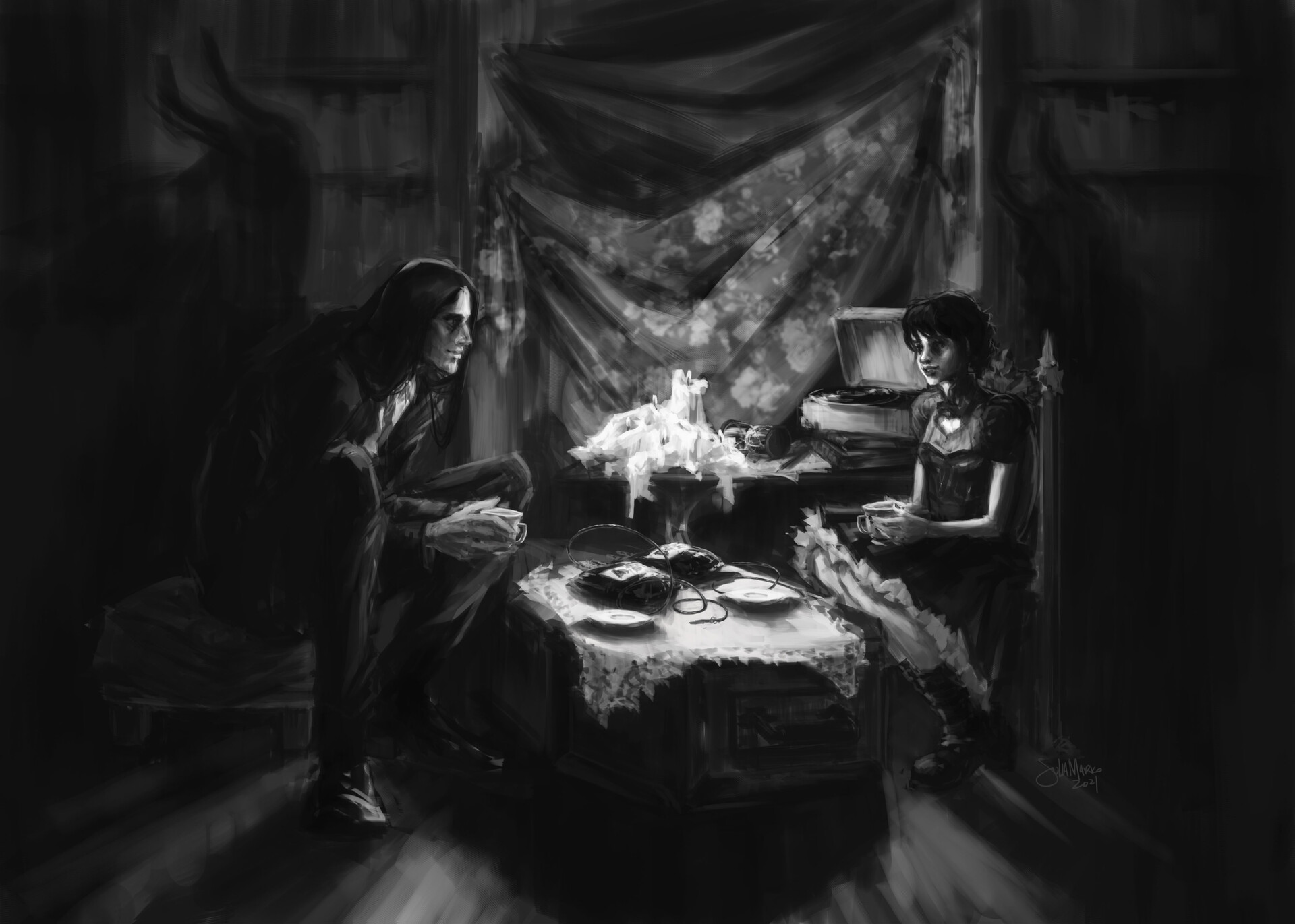 ArtStation - vampire tea party