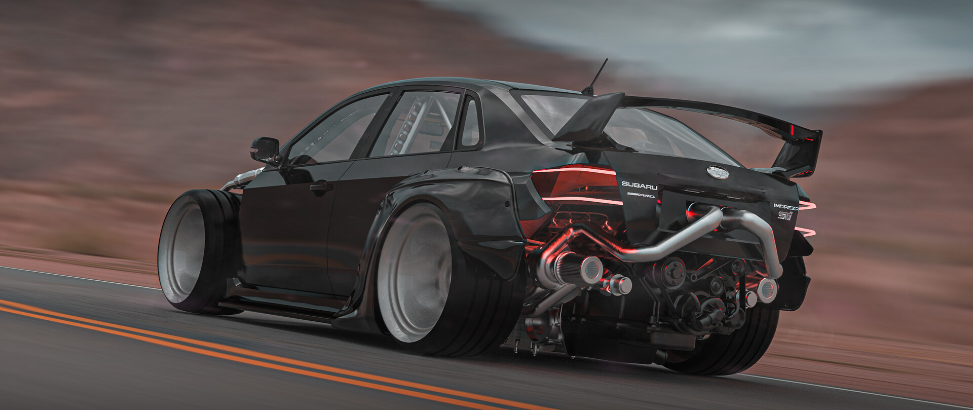 ArtStation - Subaru WRX STI swap concept