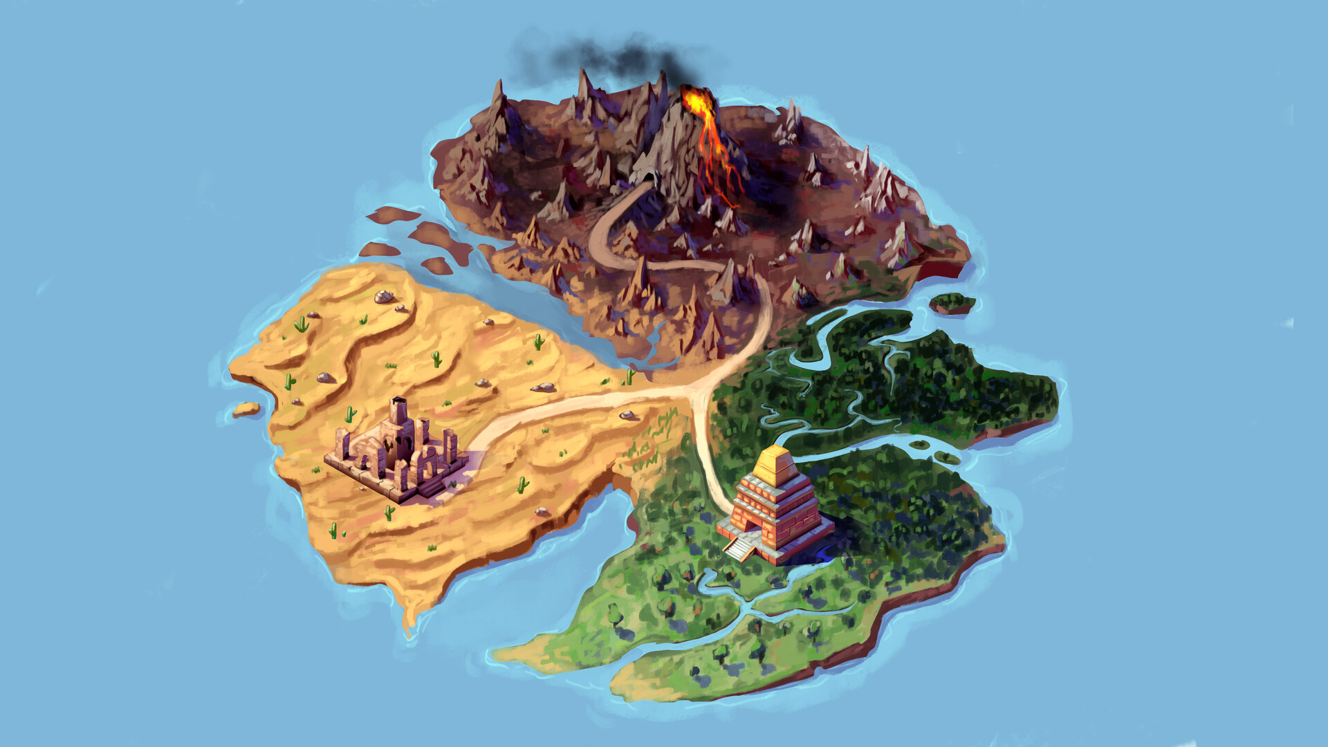 ArtStation - (WIP) isometric map