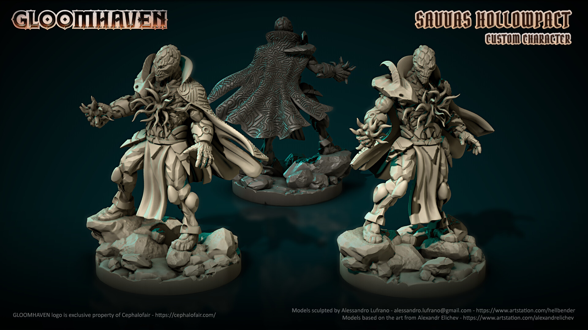 Alessandro Lufrano - Gloomhaven custom classes miniatures