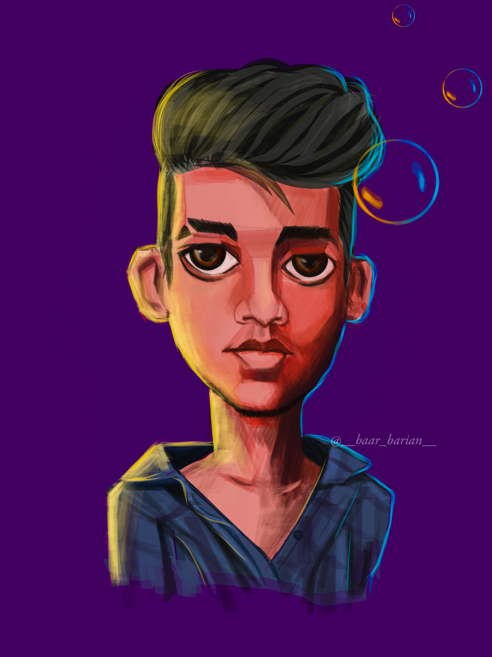 ArtStation - Cartoon portrait painting
