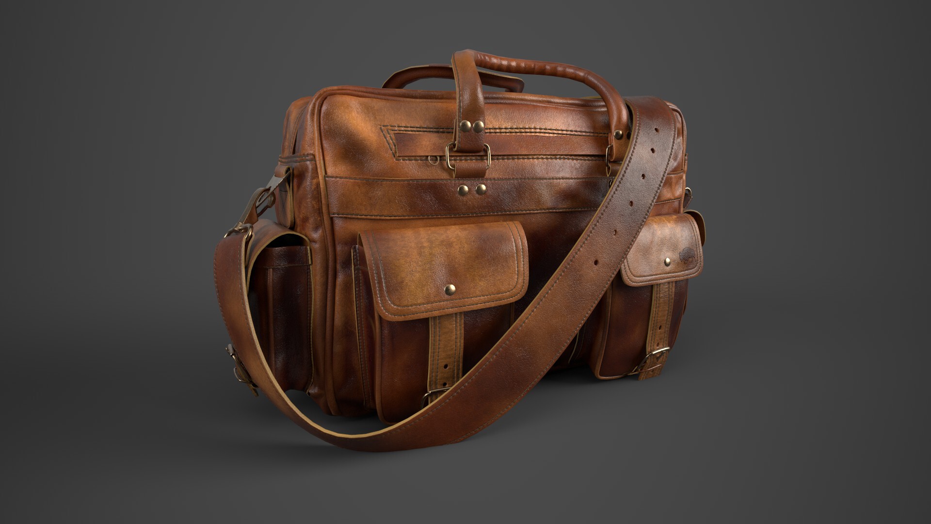 ArtStation - Leather bag