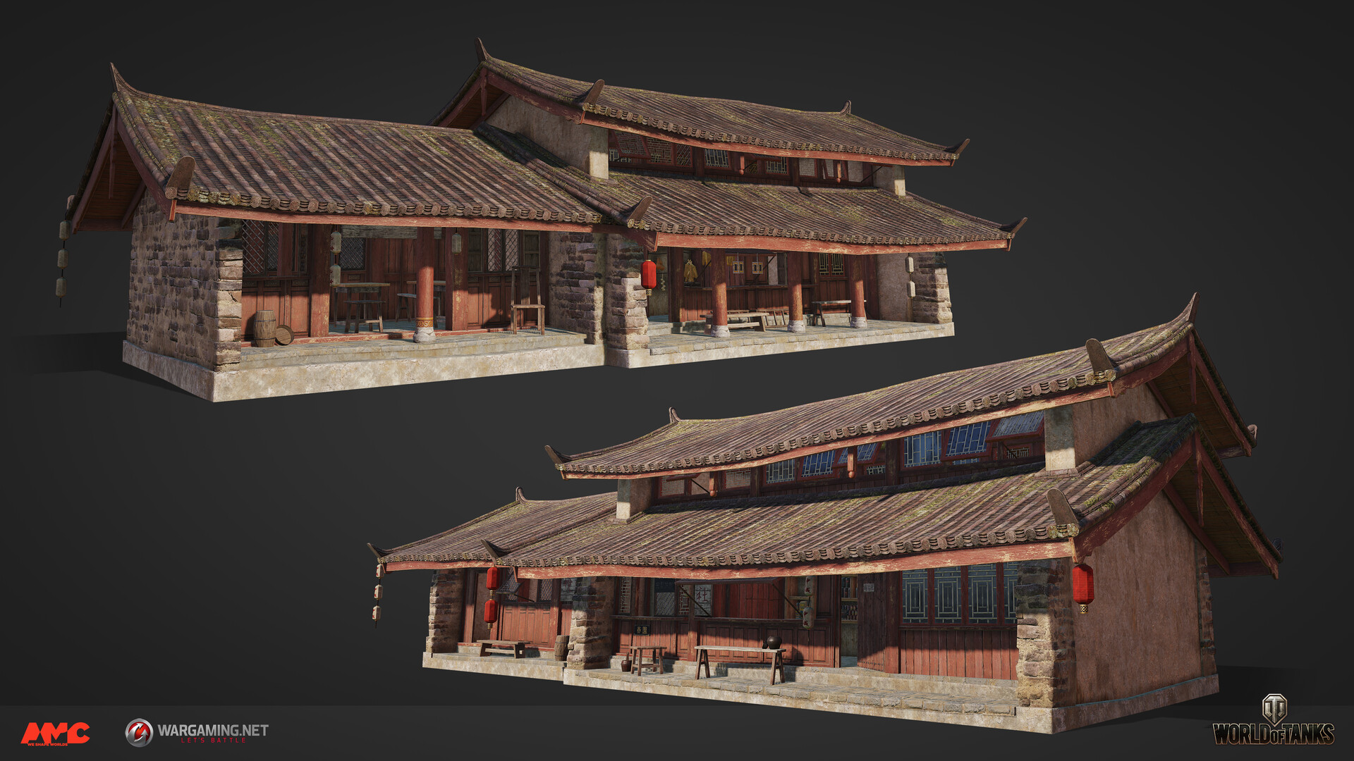 AMC Studio - World of Tanks - Asian buildings