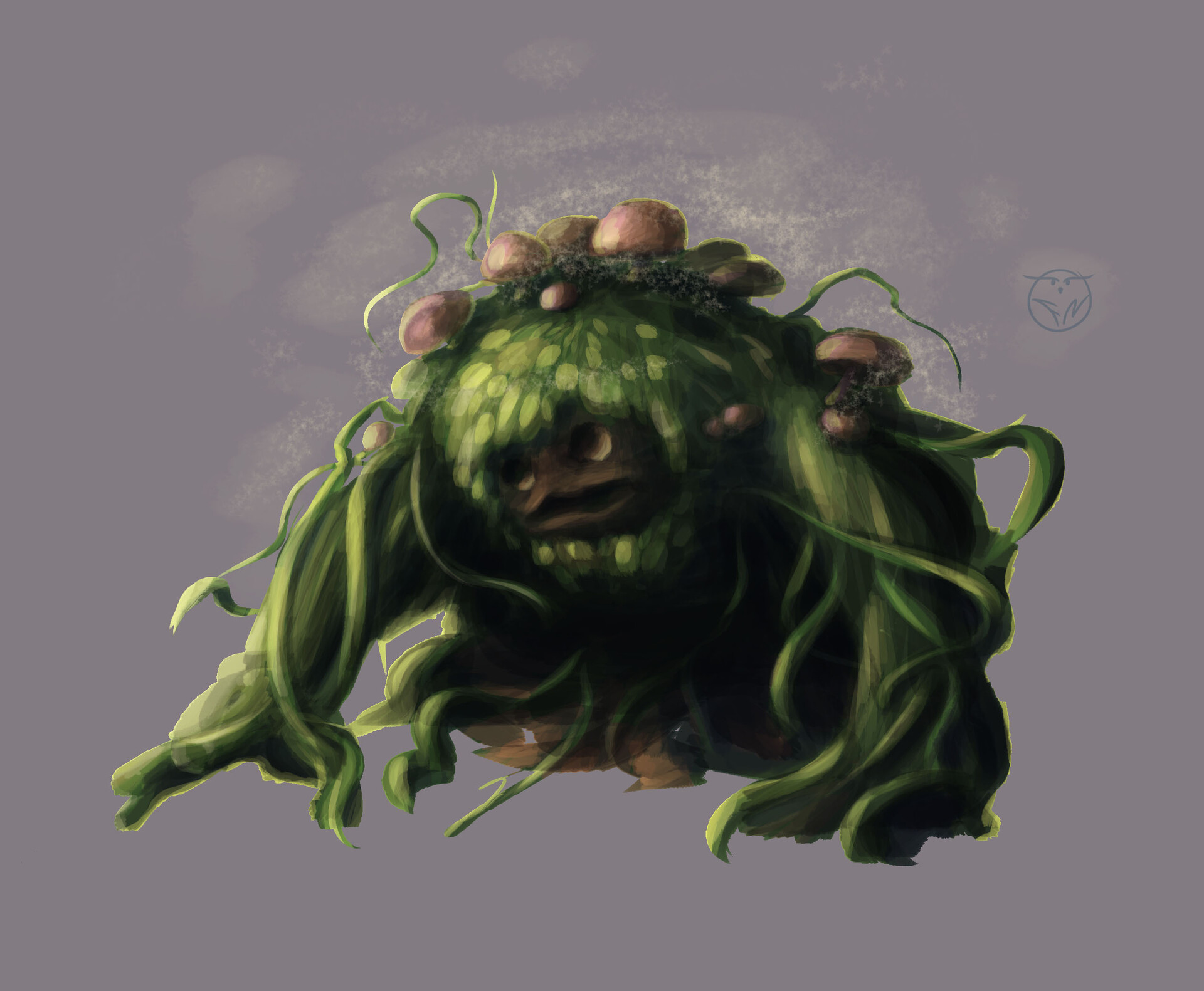 ArtStation - Vines & fungi creature for a personal D&D game