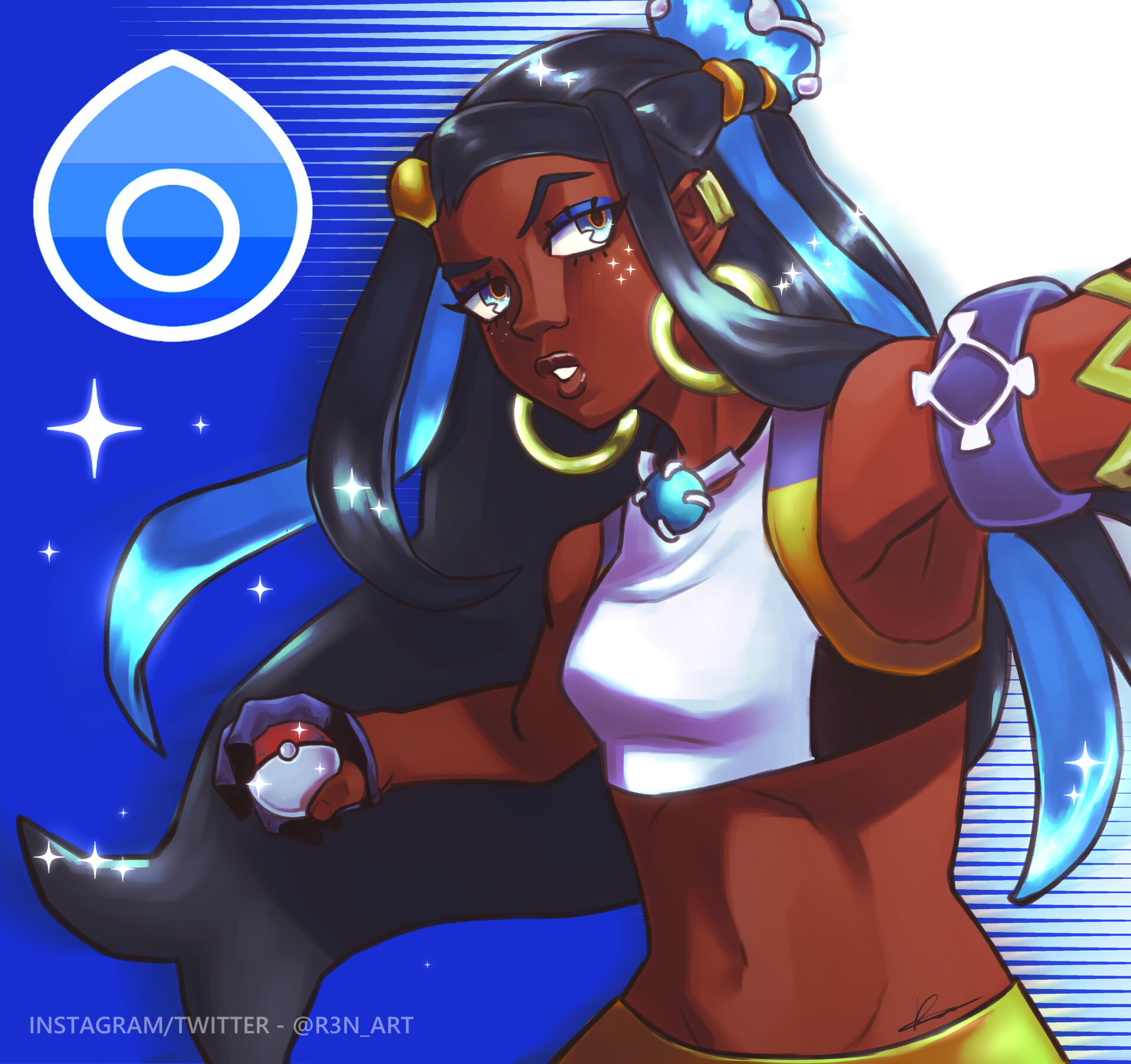 ArtStation - Nessa | Pokémon Sword & Shield