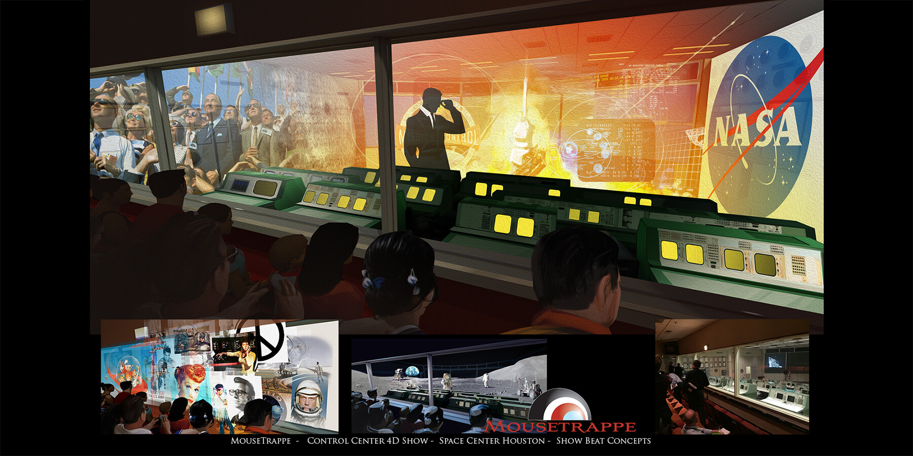 ArtStation - Space Center Houston - Control Center 4D show - Mousetrappe