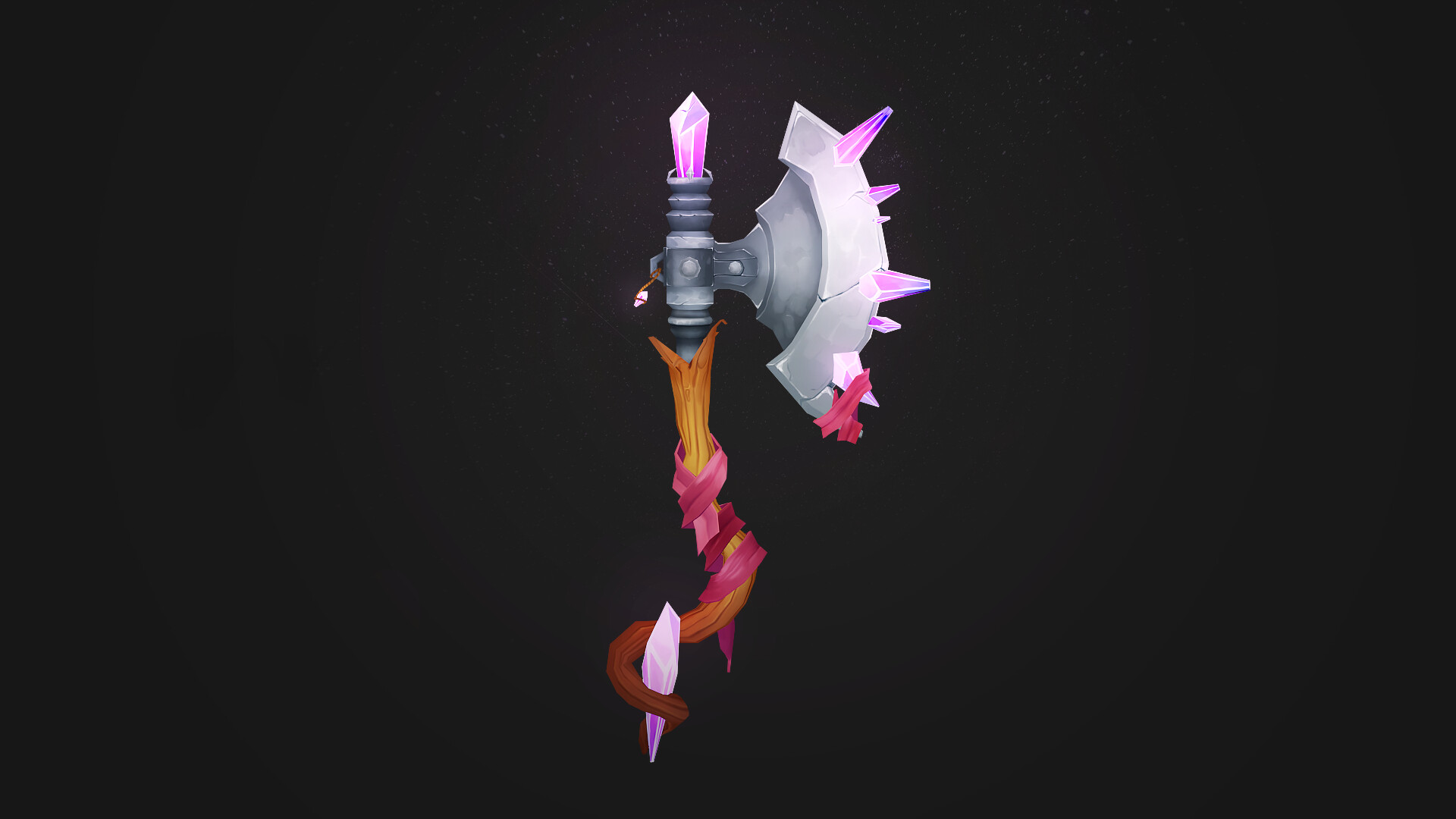 ArtStation - (3D) Handpainted crystal axe