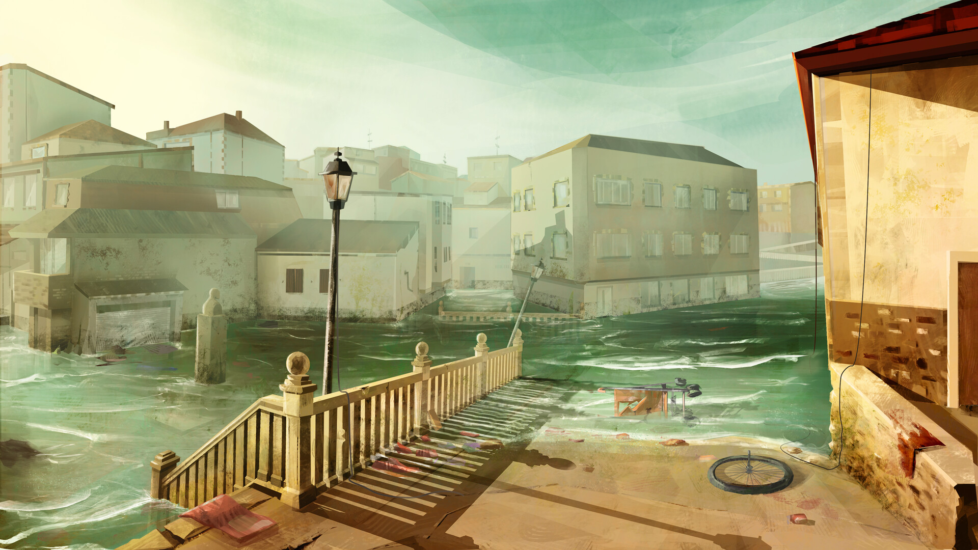 ArtStation - Flooded city concept research