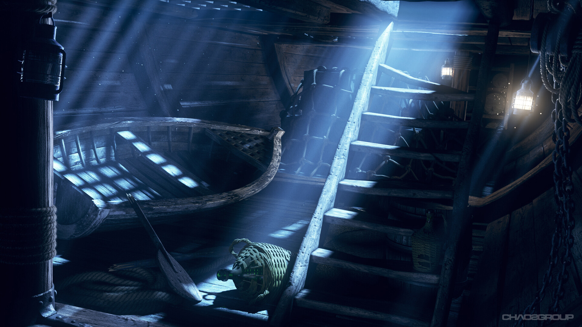 ArtStation - Ship cargo hold