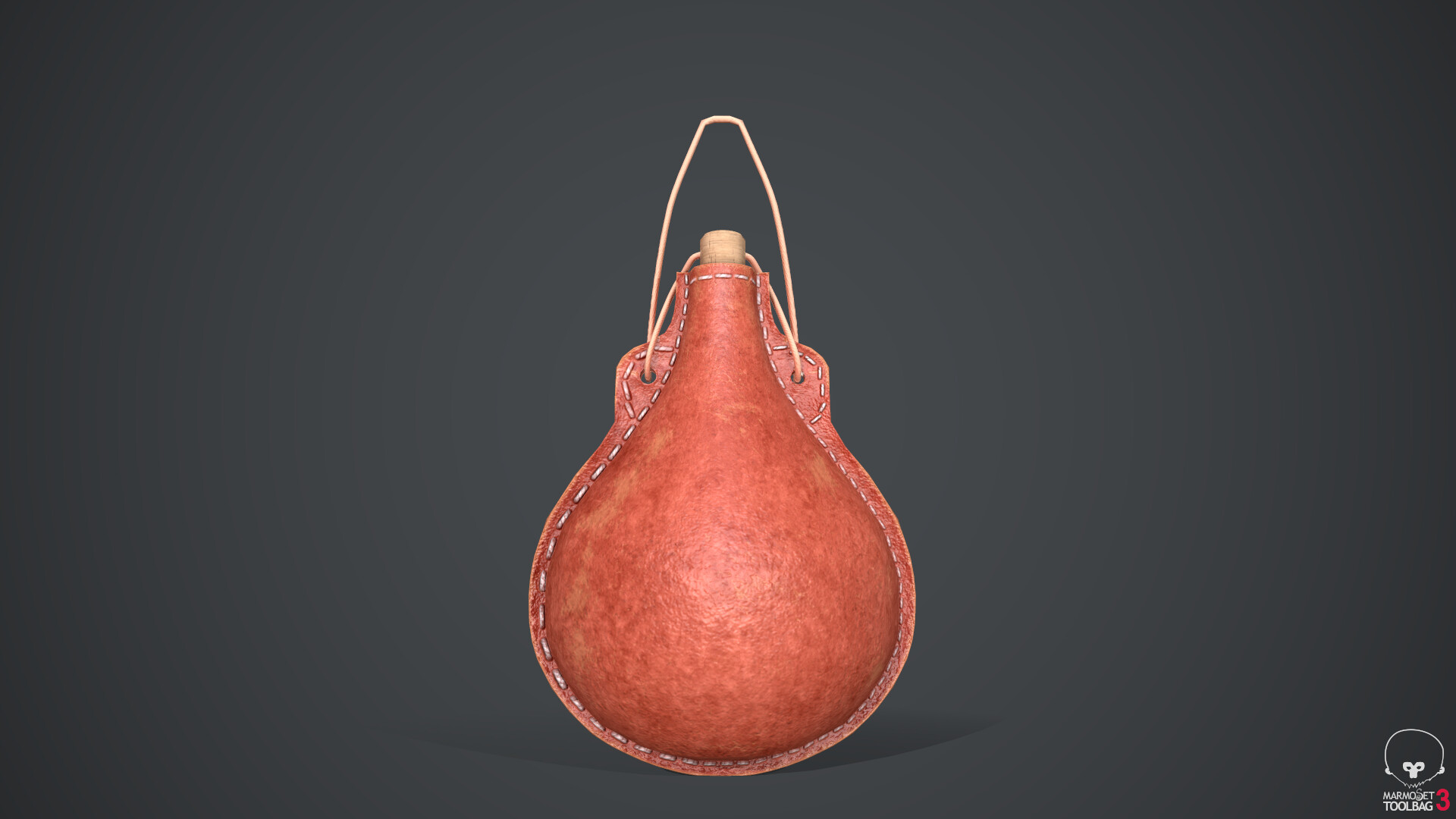 ArtStation - Medieval Style Leather Water Bottle