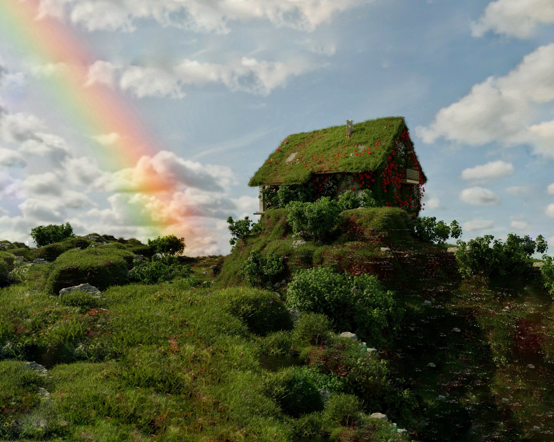 ArtStation - A stranded house.