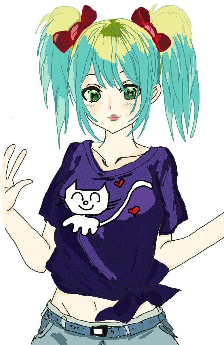 ArtStation - Manga Girl - Momo Chan