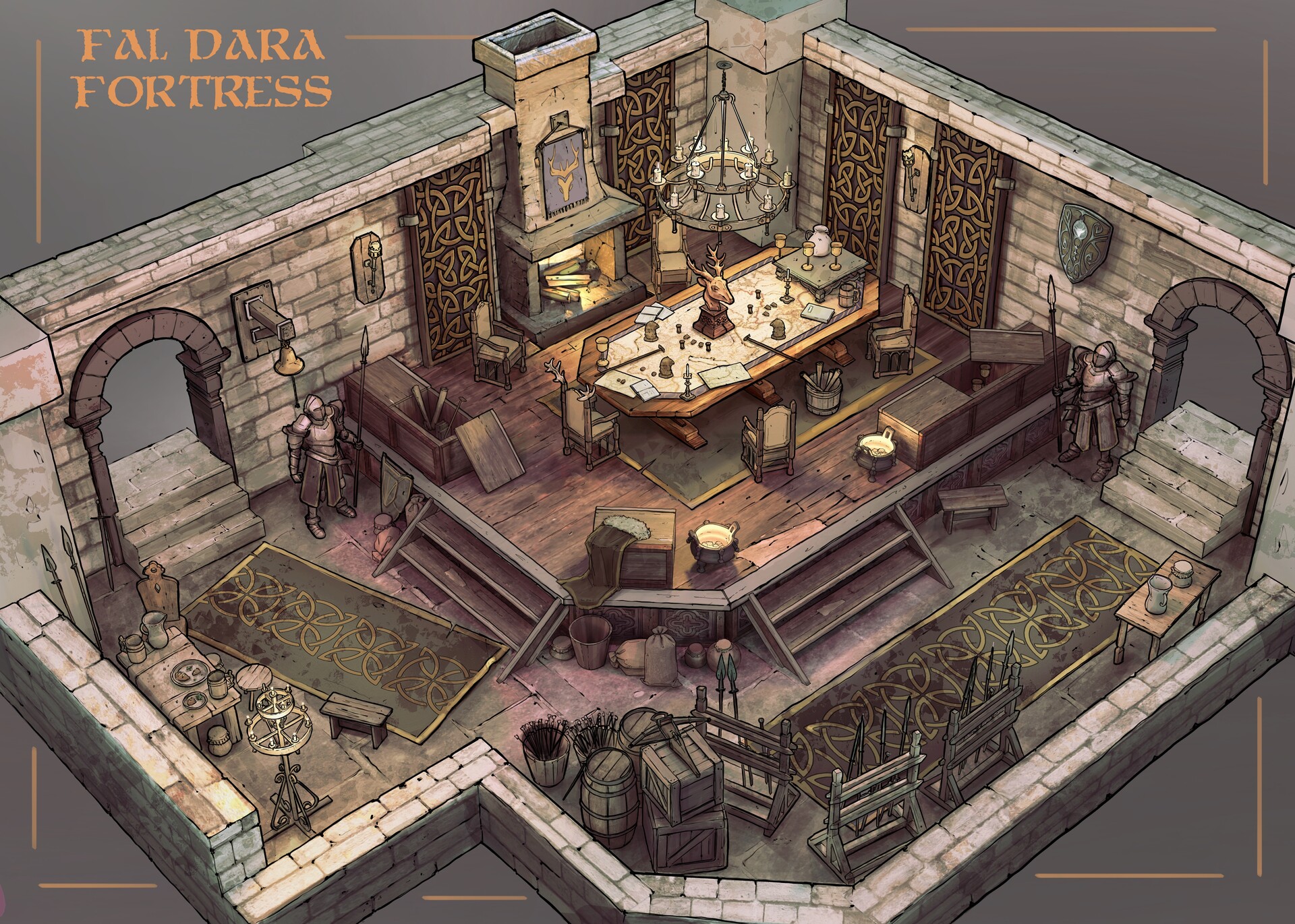 Fal Dara Fortress - Planning Room (in-scene view) Fal Dara Fortress ...