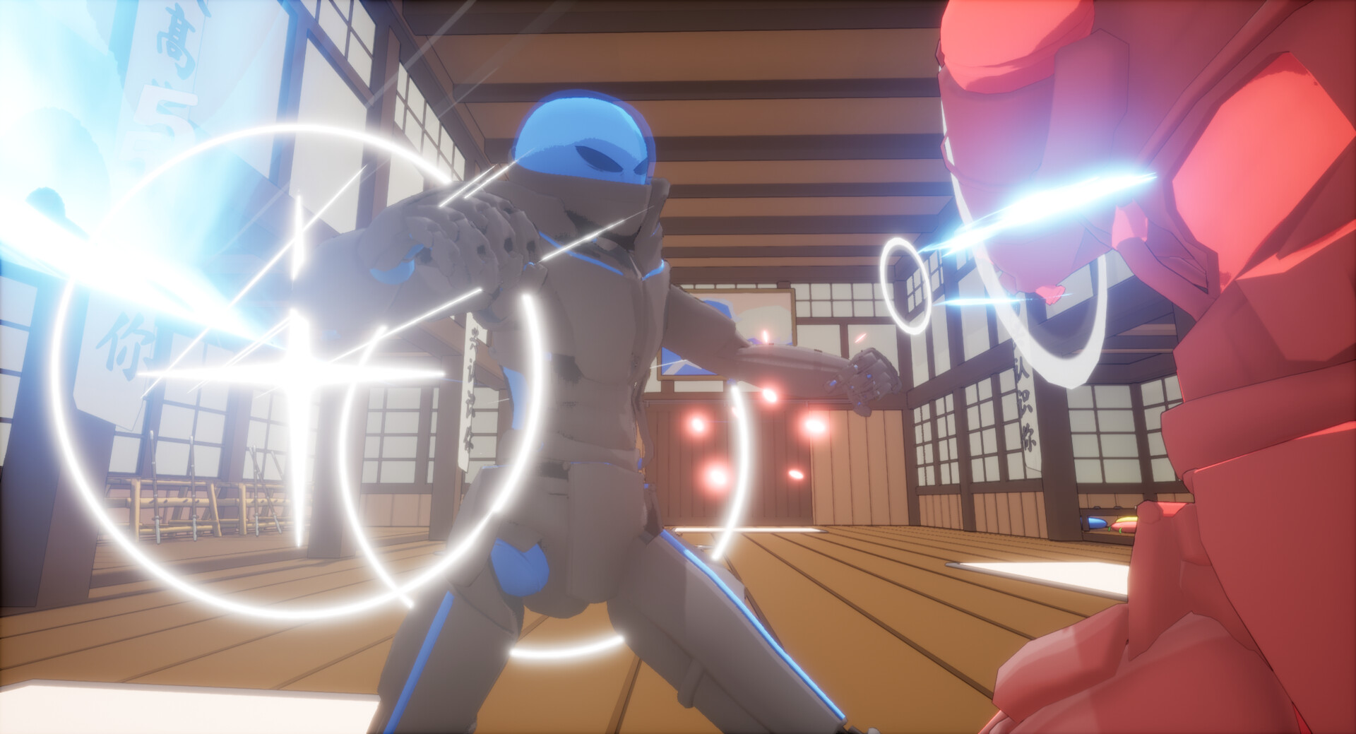 ArtStation - Low Poly Stylized Robot Fighter, with animations.