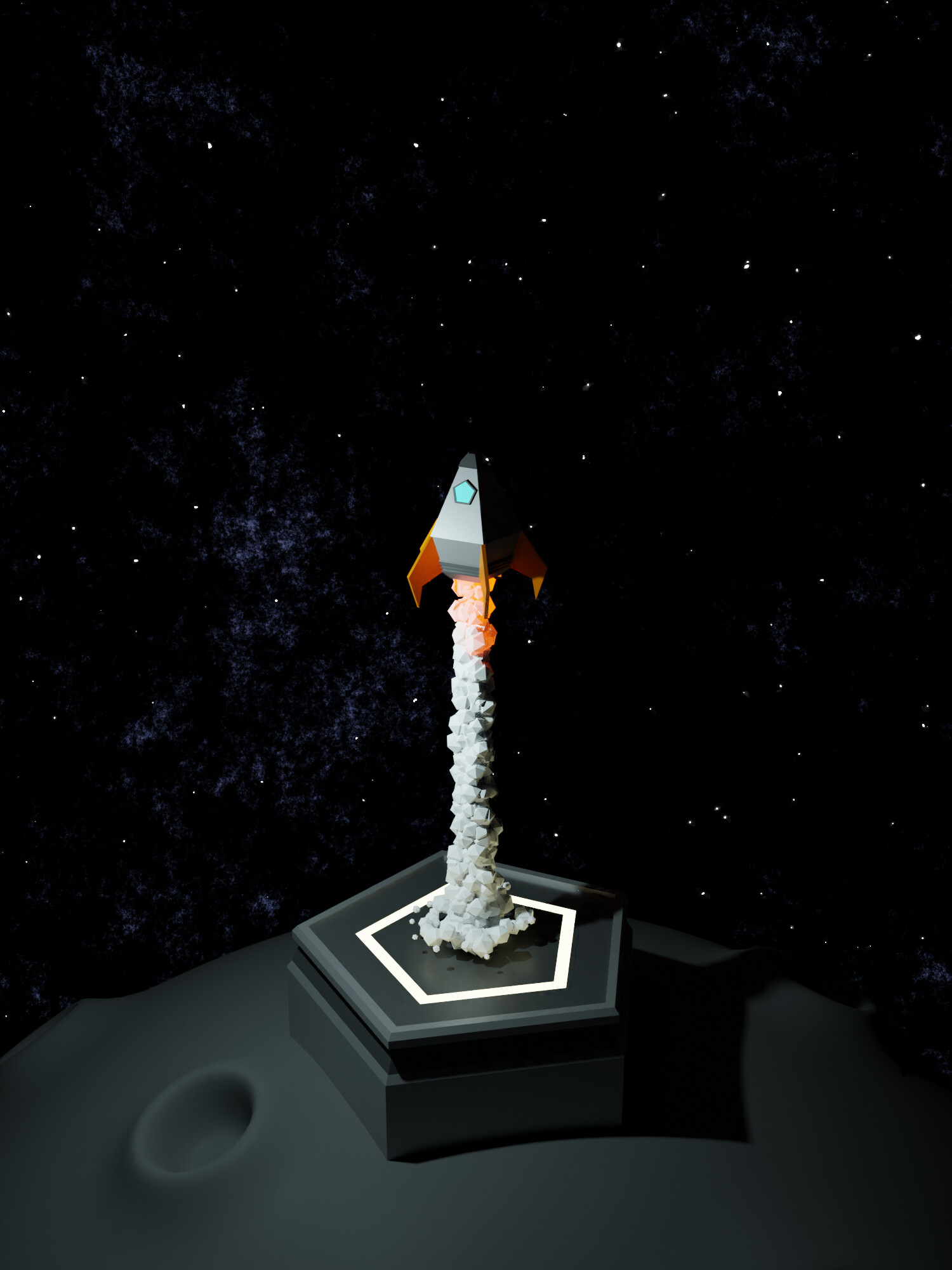 ArtStation - Low Poly Rocket