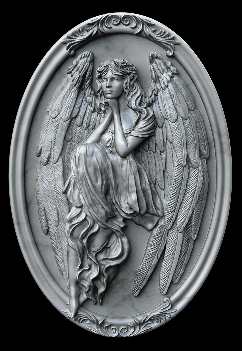 ArtStation - Angel Plaque