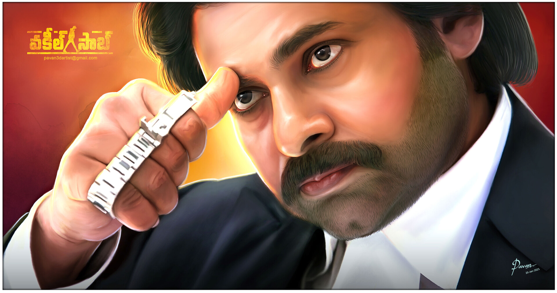 ArtStation - Pavan Kalyan Digital Painting..