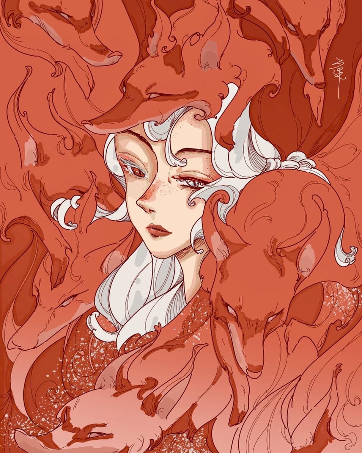 ArtStation - Fox rain