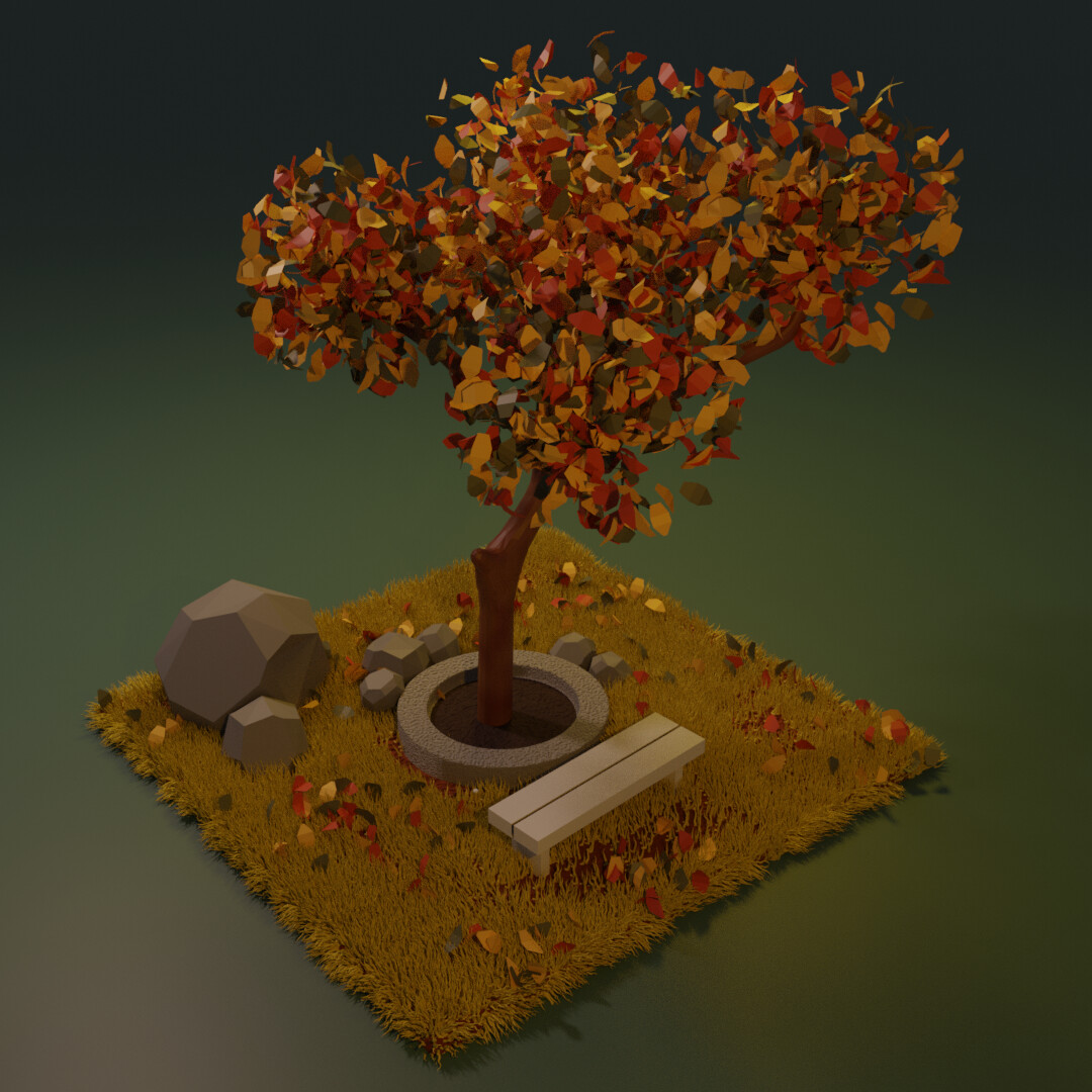 ArtStation - Low poly tree